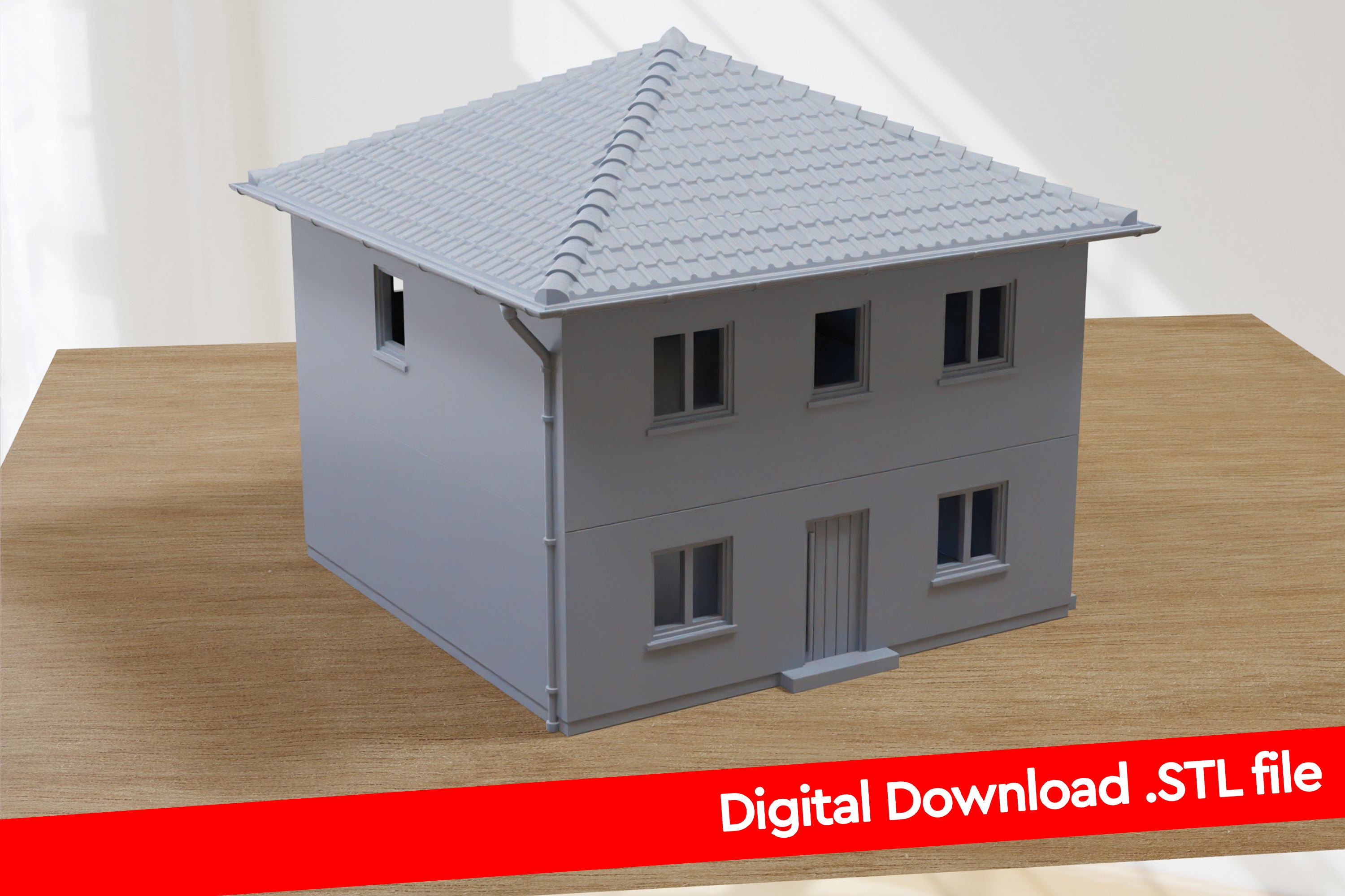 German Modern StadtVilla T1 - Digital Download .STL Files for 3D Print