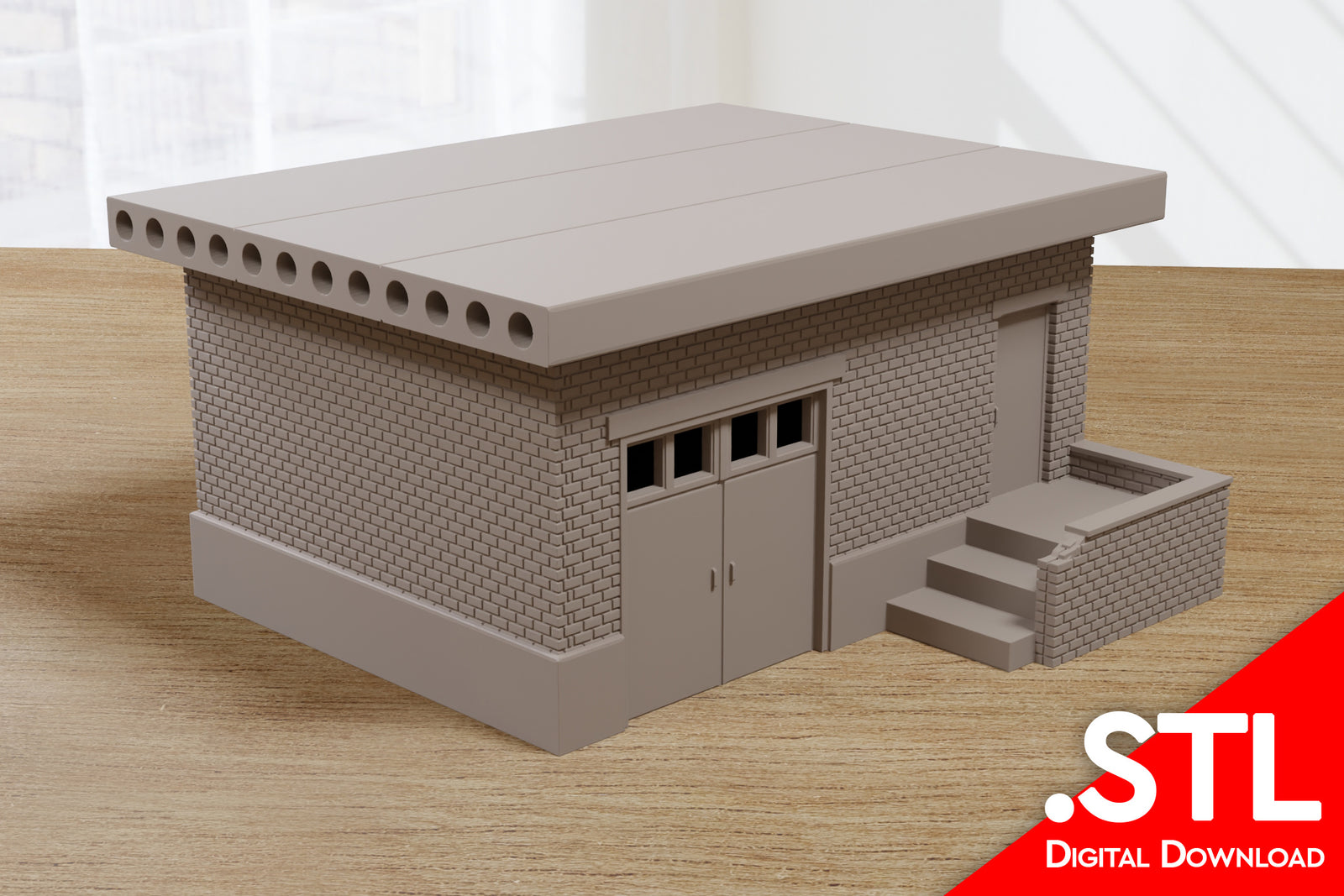 Soviet Mid Size Utilities Shed - Digital Download .STL Files for 3D Pr