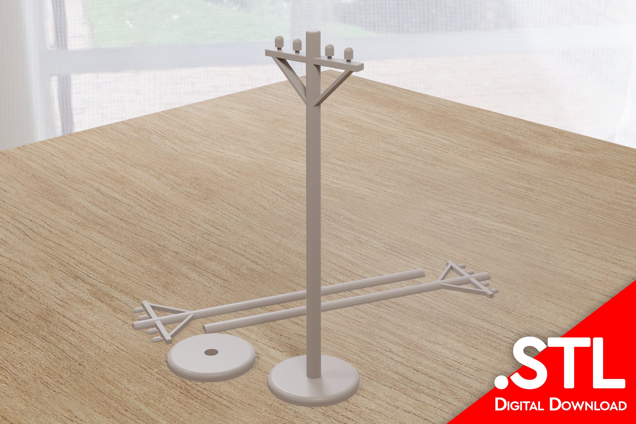 Normandy Telephone Pole - Digital Download .STL Files for 3D Printing