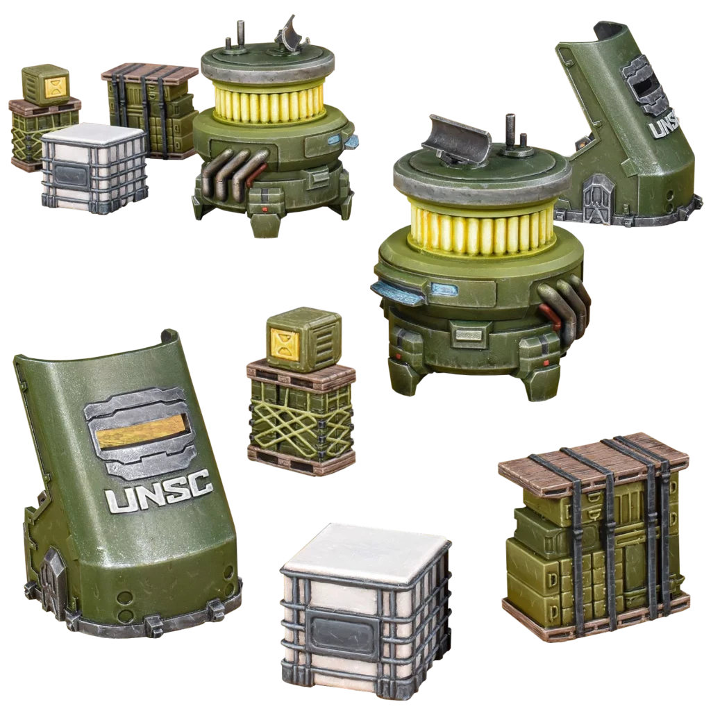 UNSC Scatter Terrain Set – Compatible with Halo: Flashpoint