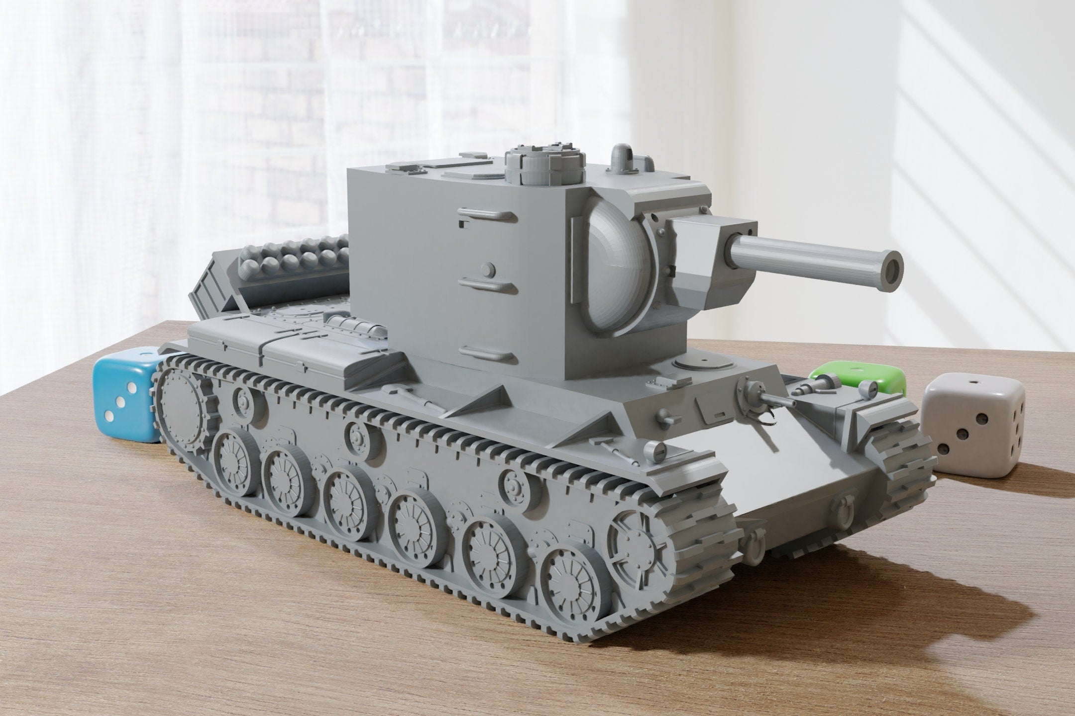 Pz.Kpfw. KW II 754 (r) - WW2 German Tank - 3D Resin Printed 28mm / 20m