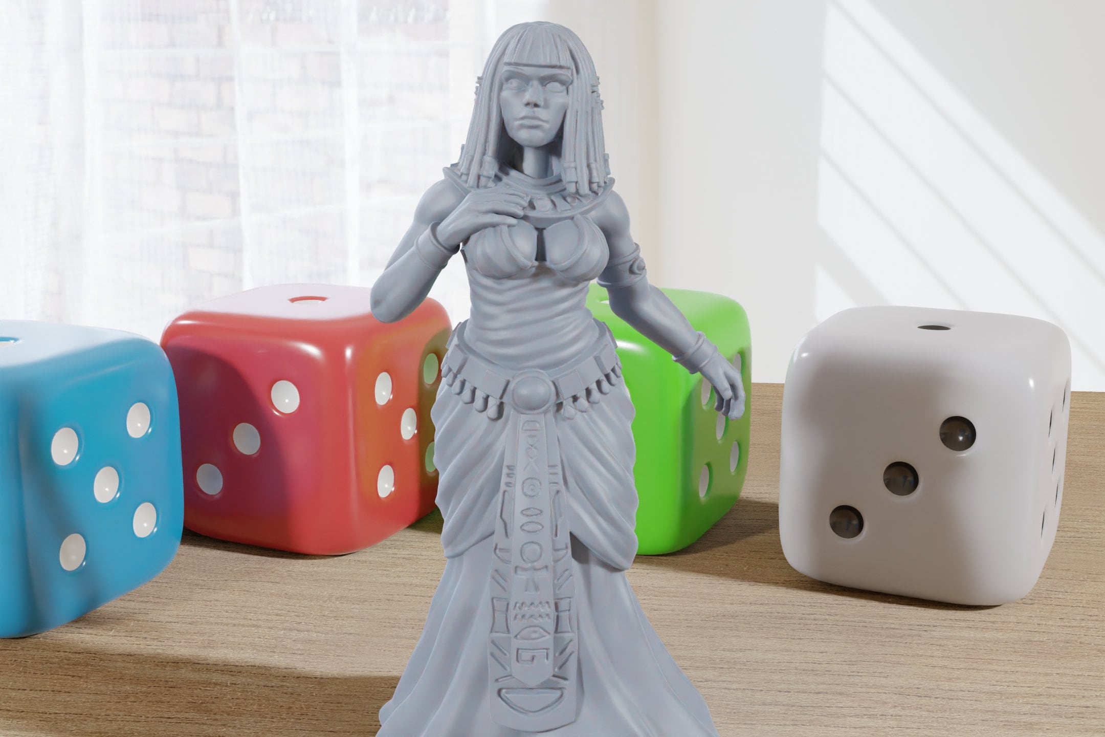 Cleopatra - 3D Printed Minifigure - Proxy Minis for DnD, Baldurs Gate,