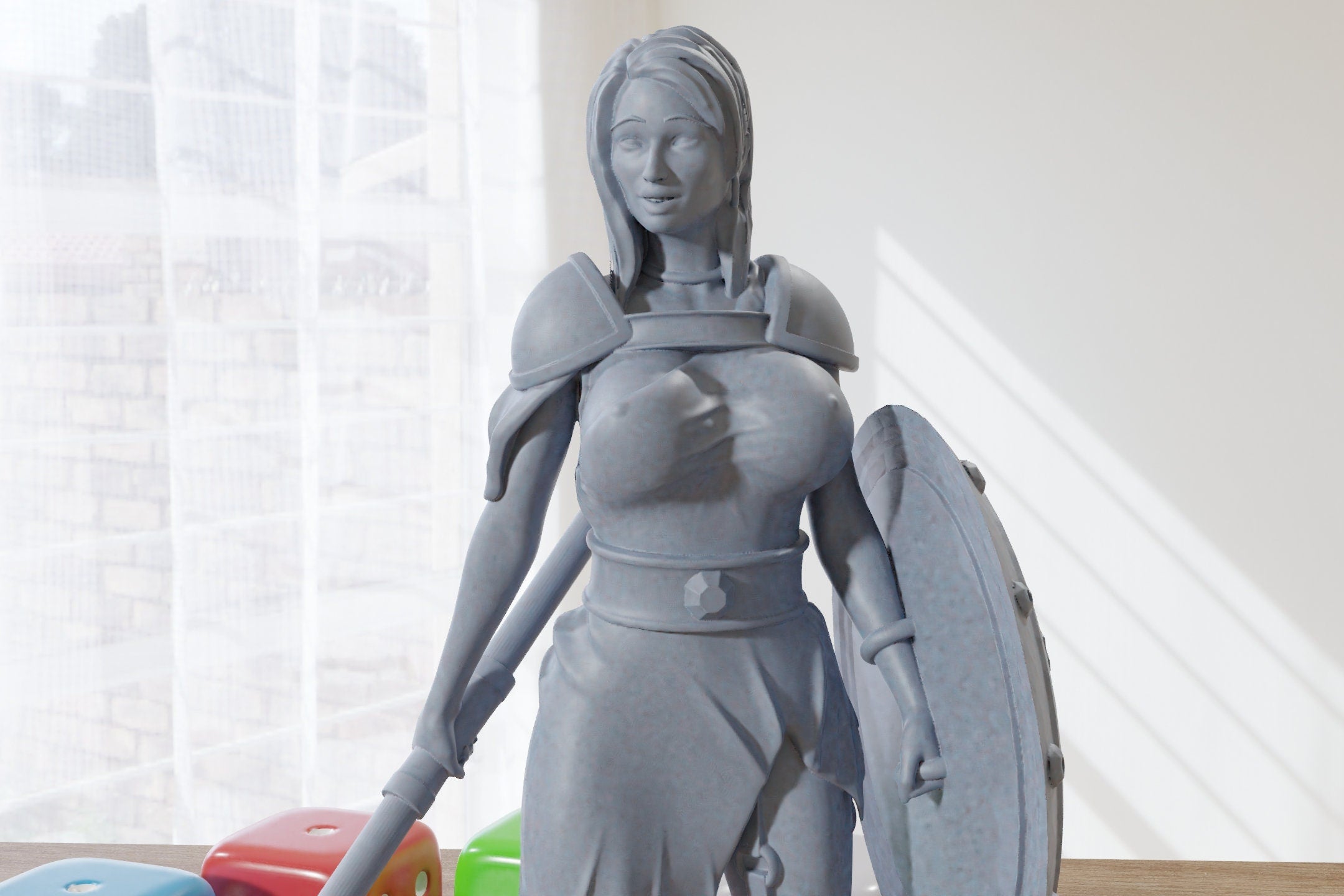 Sexy Warrior Queen Warrior - DnD Miniature | Dungeons and Dragons Mini