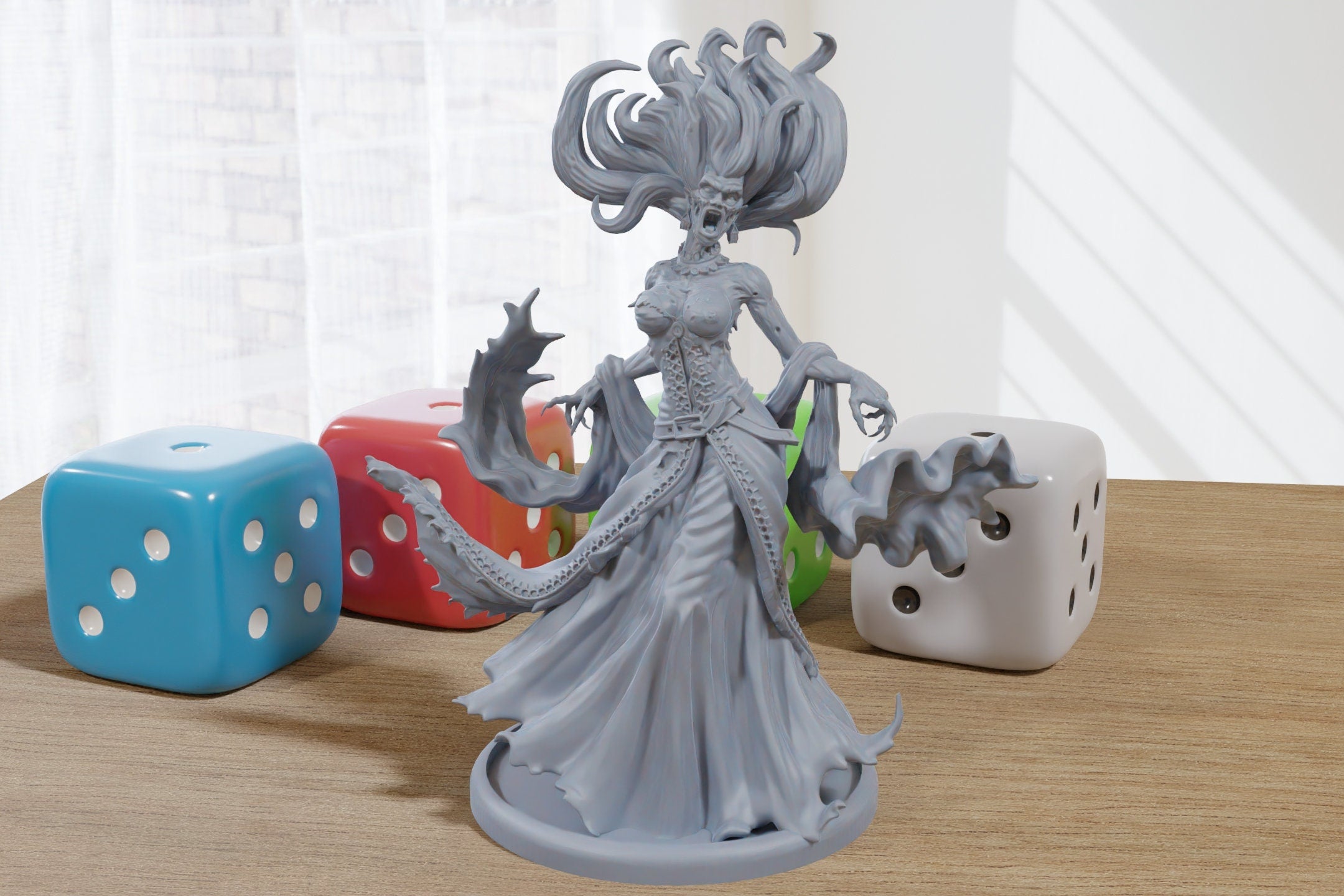 Banshee - 3D Printed Minifigure - Proxy Minis for DnD, Baldurs Gate, T