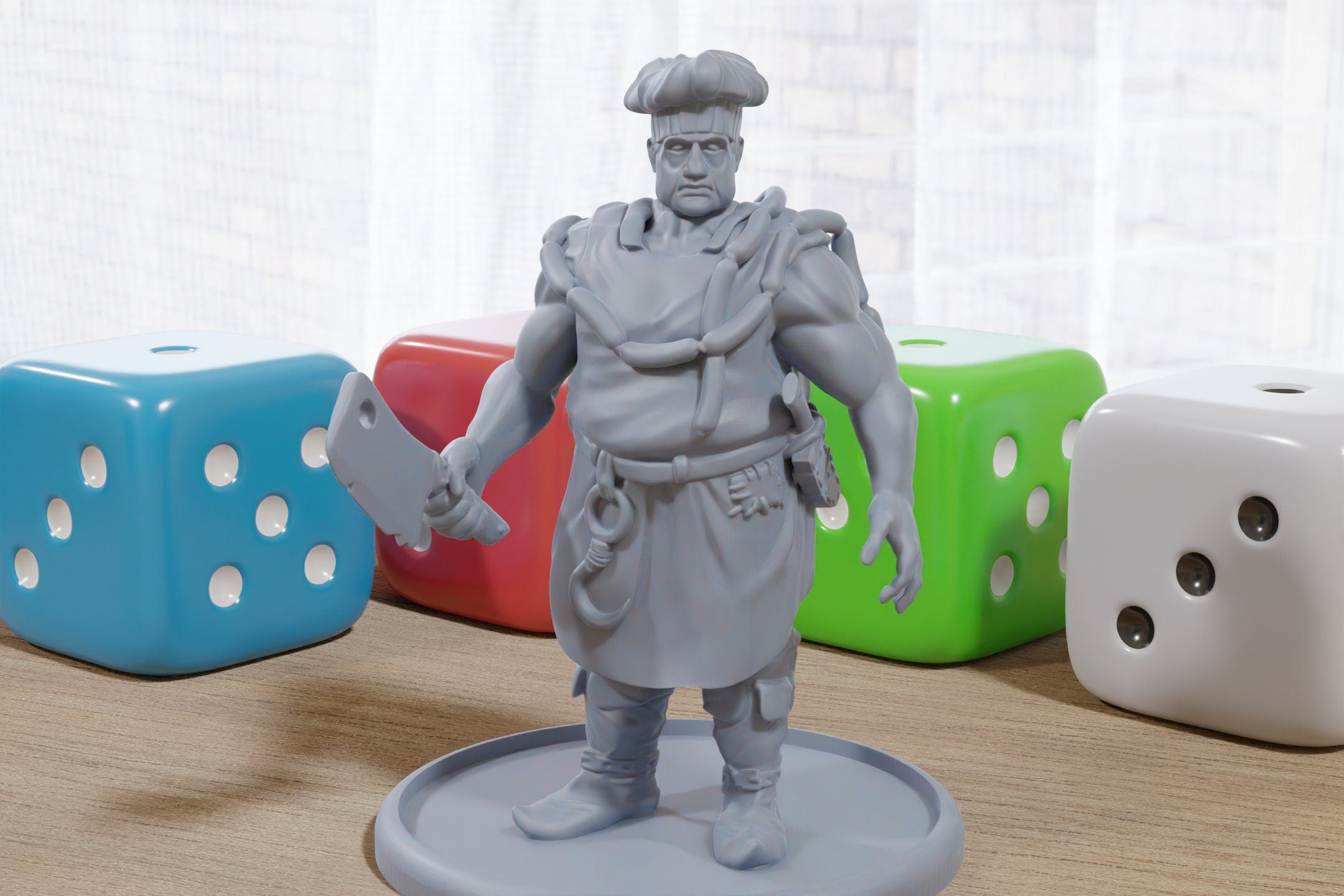 Male Butcher - Medieval Townsfolk / Villagers - 3D Printed Minifigures