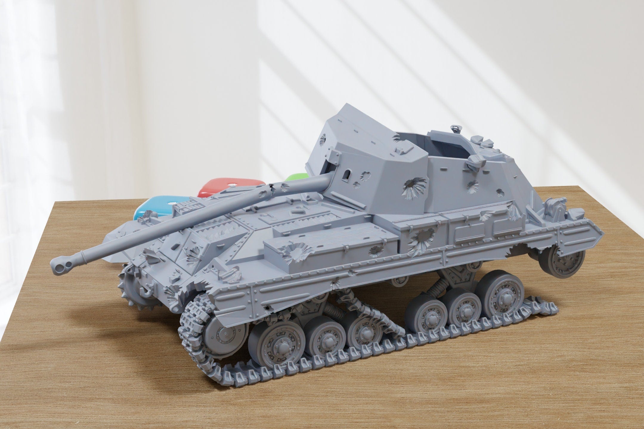 Destroyed Archer SPG - 3D Printed Miniature Wargaming Combat Vehicle