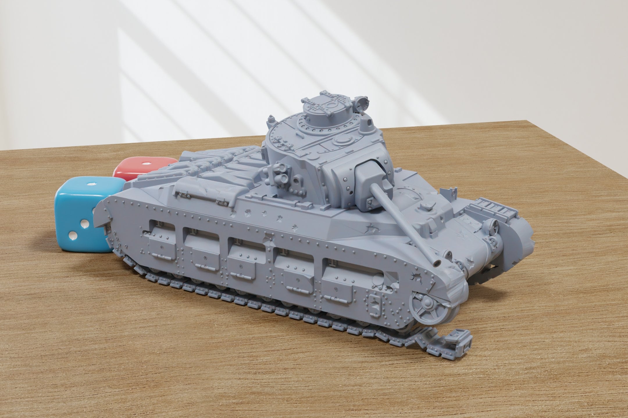 Destroyed Matilda II - 3D Printed Miniature Wargaming Combat Vehicle