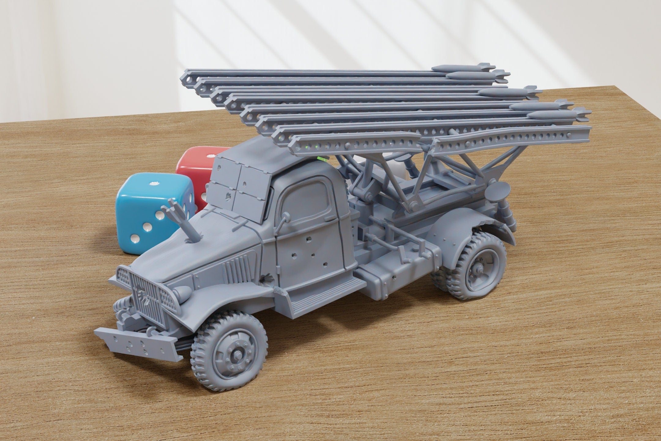 Destroyed ВМ-13-16 based on G7107 - 3D Printed Miniature Wargaming Com