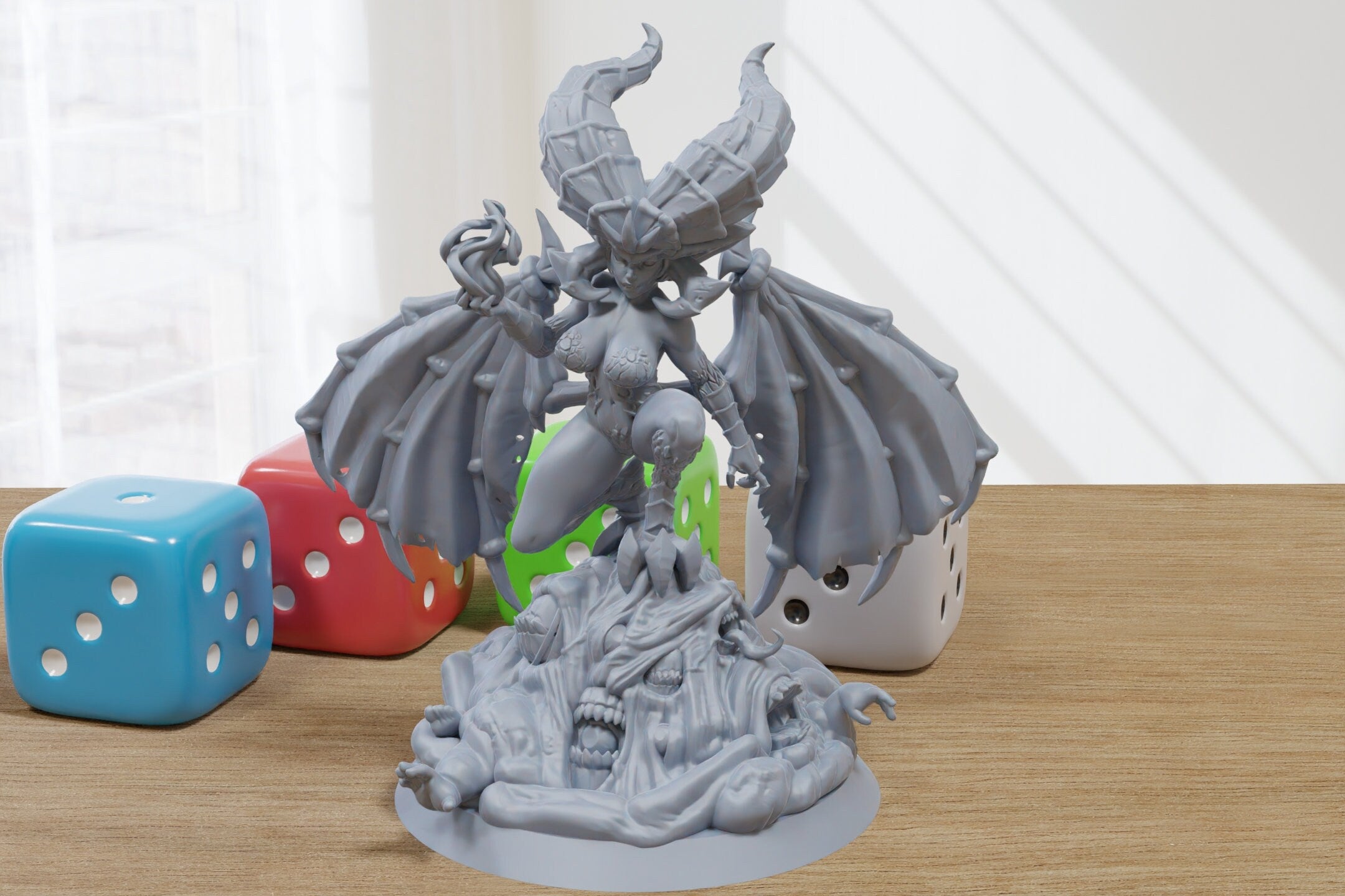 Succubus Rosalyn Sexy Pin-Up - 3D Printed Minifigures for Fantasy Mini