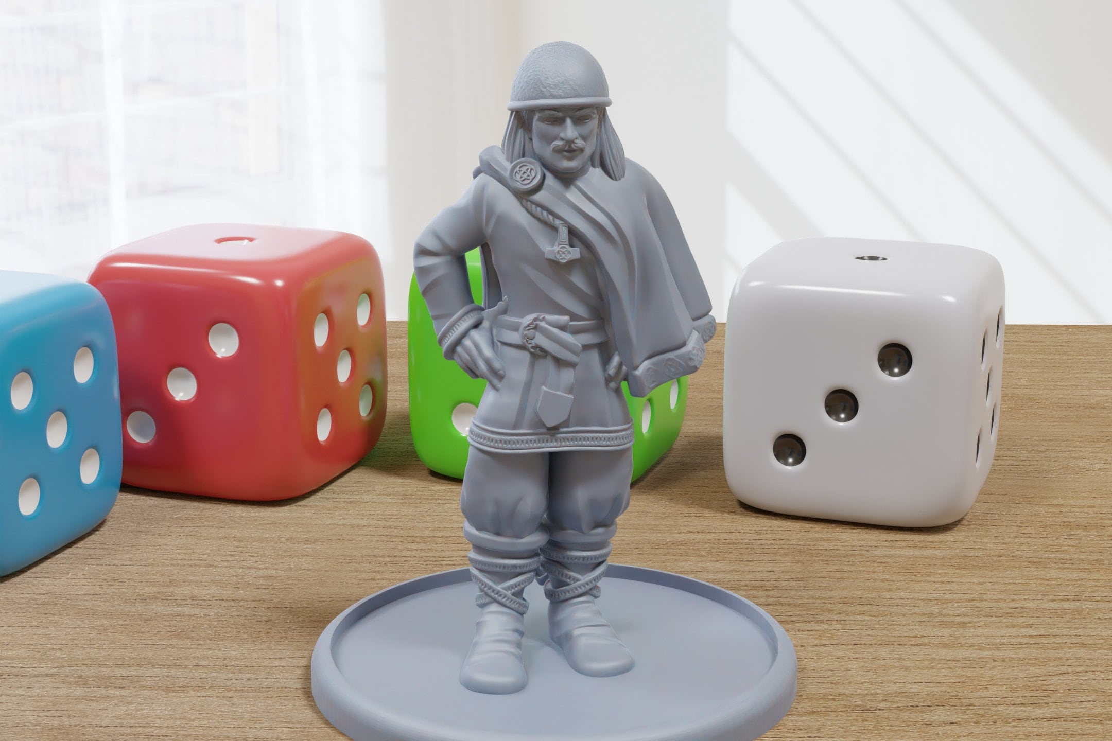 Viking Commoner - Proxy Minifigures for Miniature Games like DnD, Bald