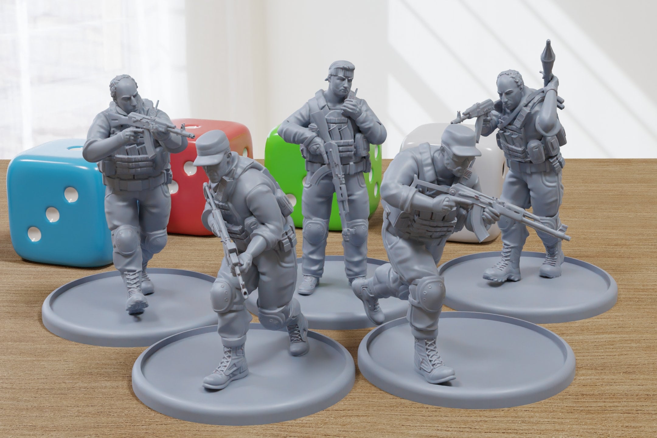 Mosul SWAT Team - 3D Printed - 28mm Scale - Miniature Wargaming Minifi