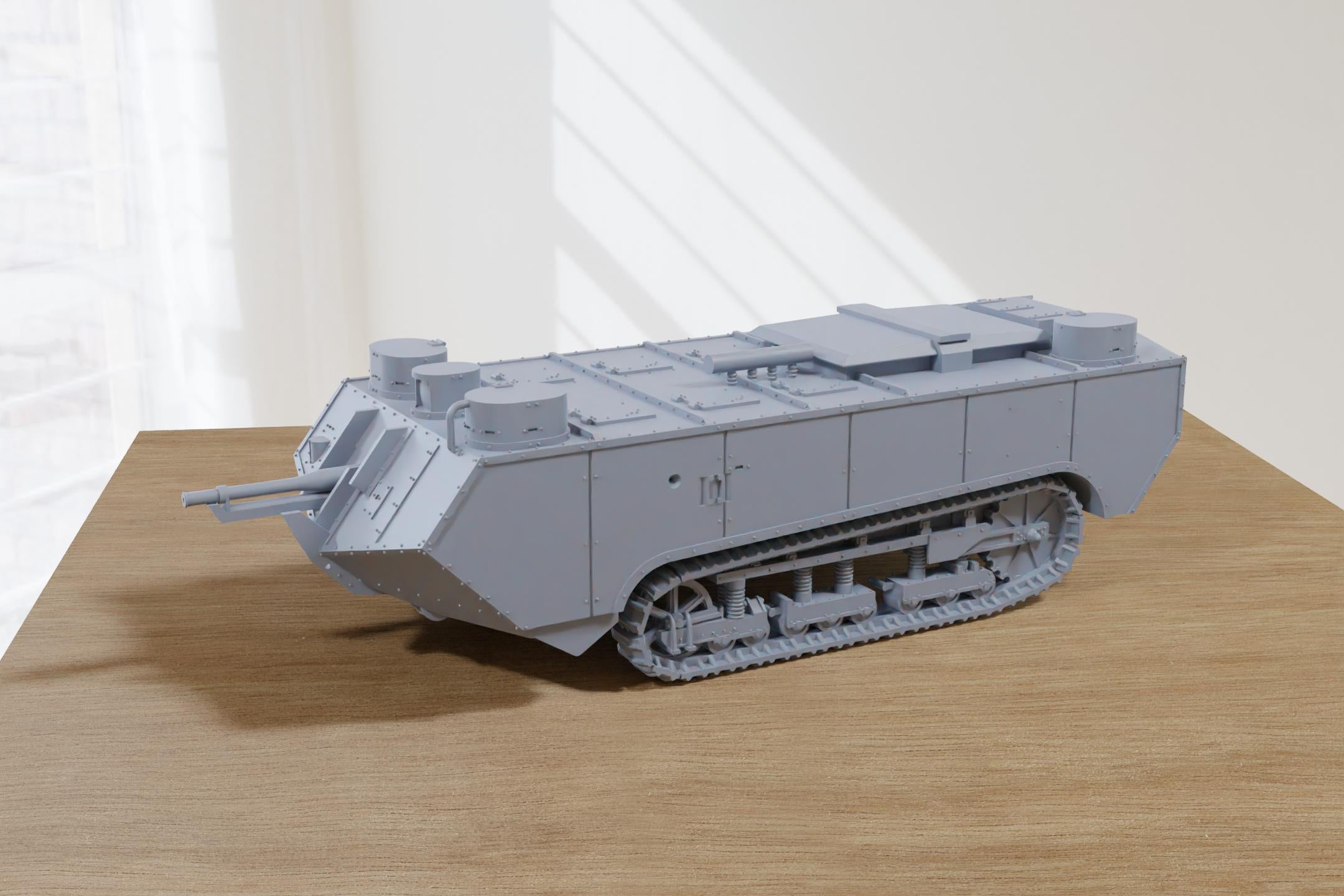 Char Saint-Chamond French WW1 Tank - 3D Printed Miniature Wargaming Co