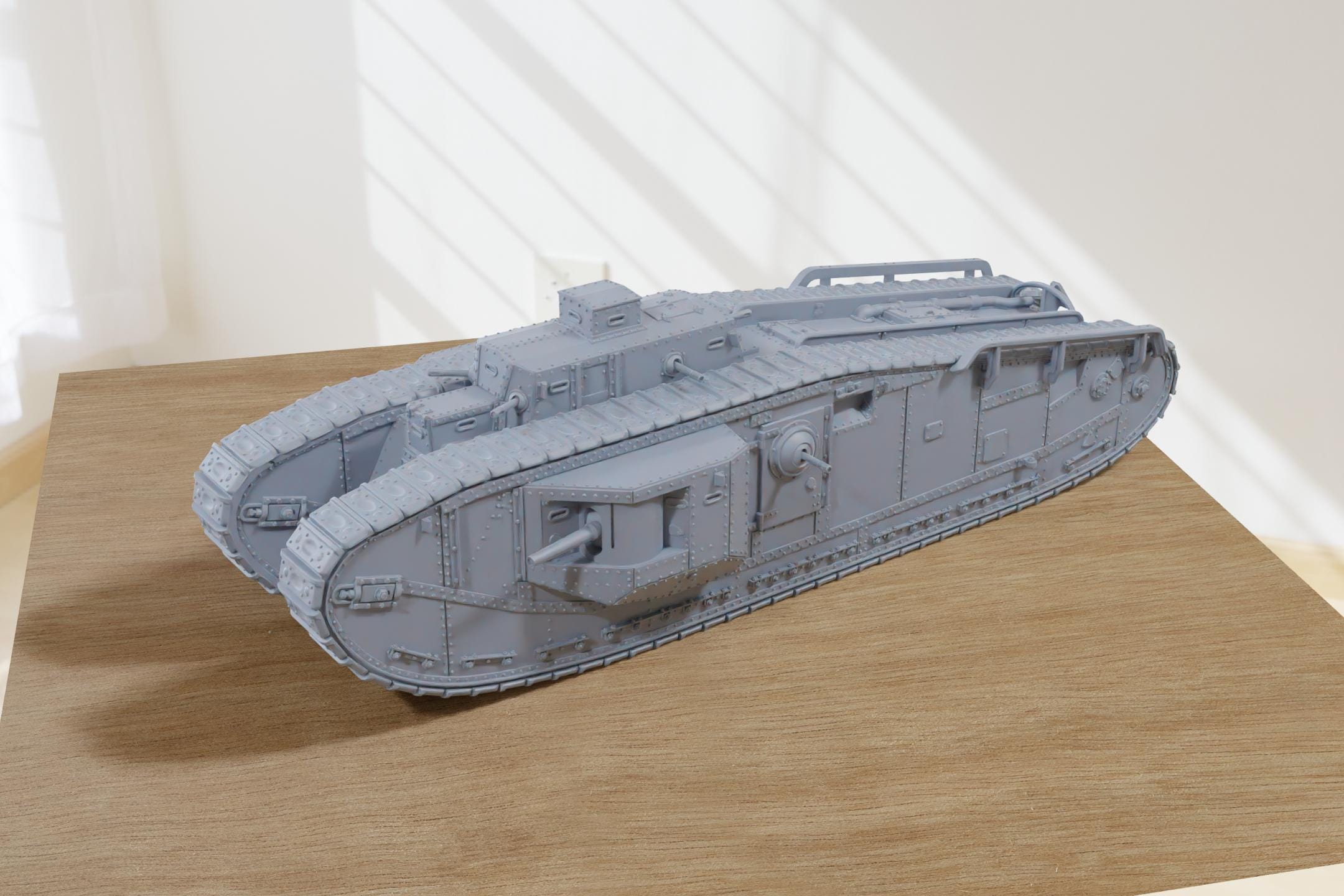 Mark VIII Liberty (USA+ British) Tank - 3D Printed Miniature Wargaming