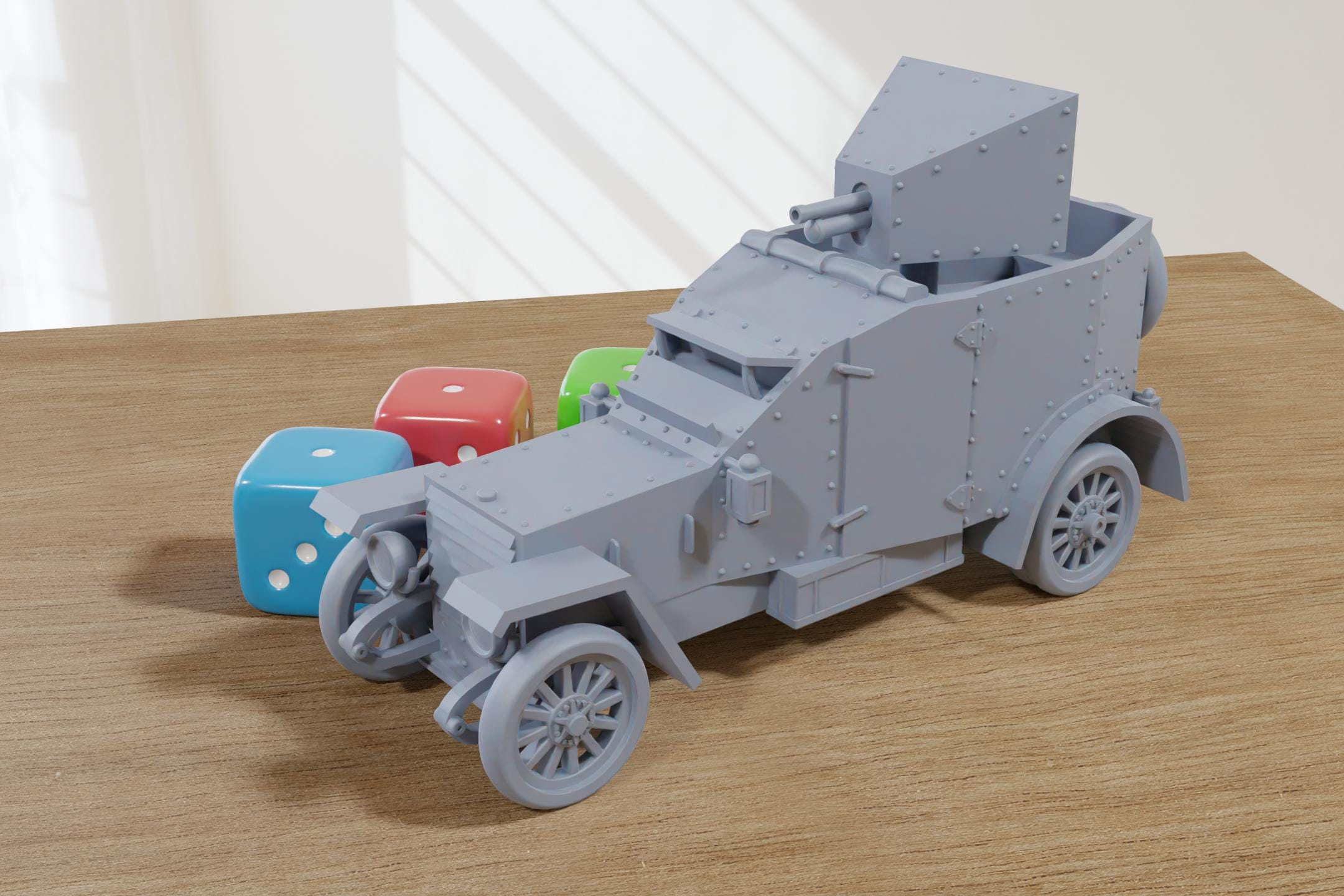 Peugeot 1914 (France) Armored car - 3D Printed Miniature Wargaming Com