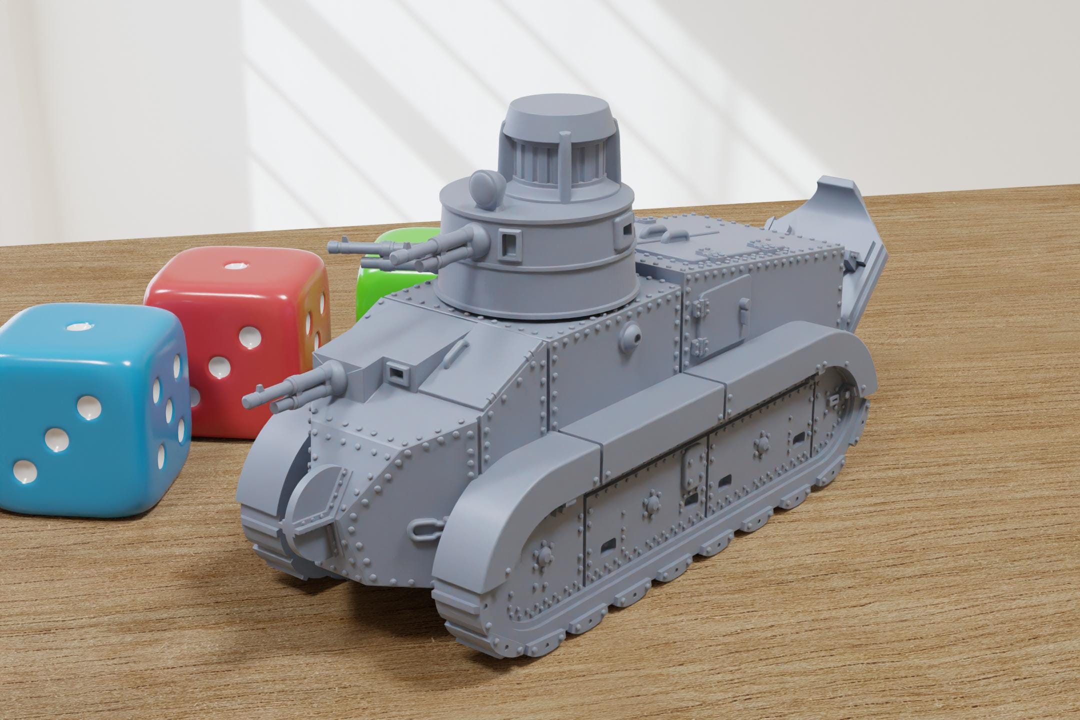 Trubia A (Spanish Civil War) Light Tank - 3D Printed Miniature Wargami