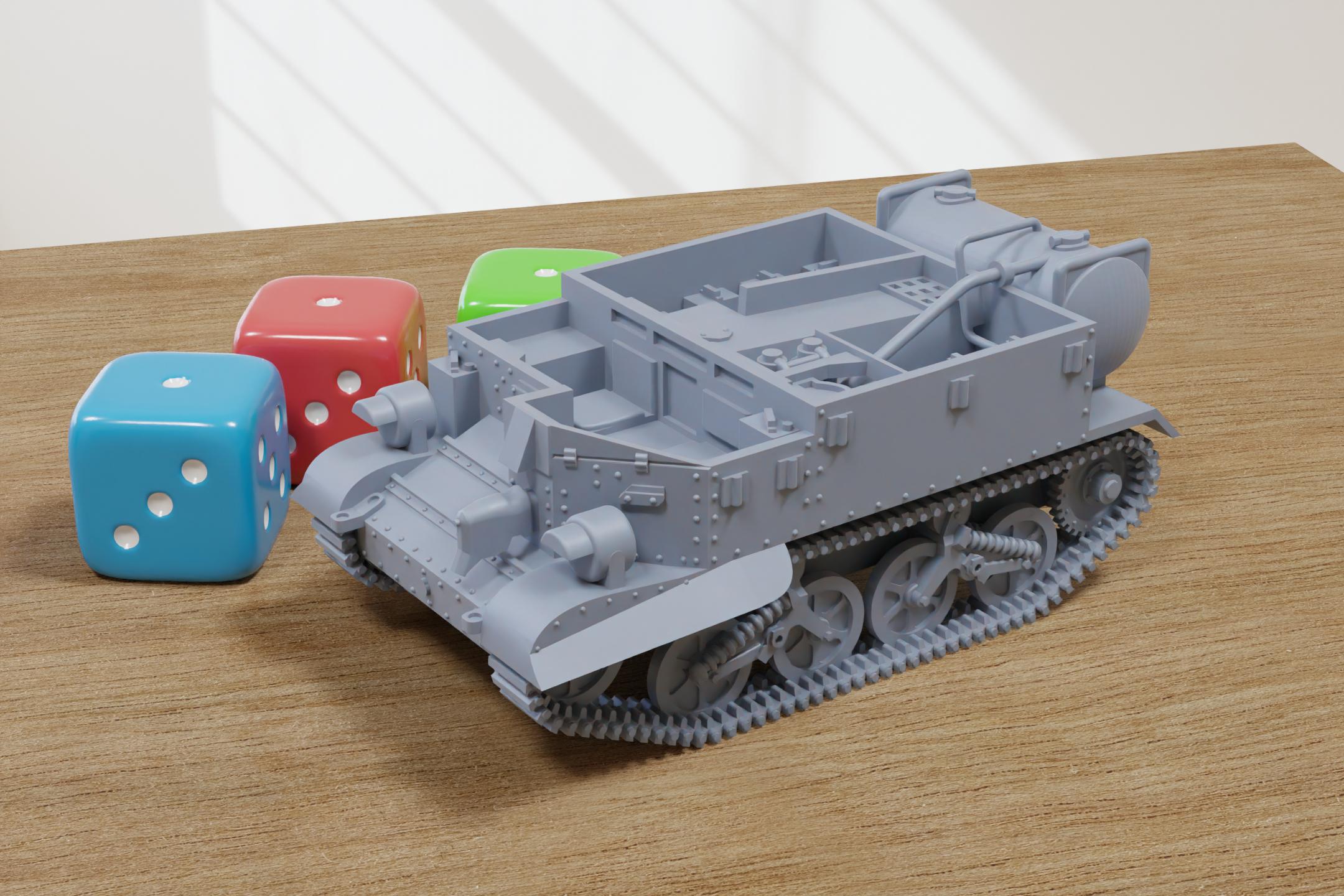 Carrier Mk.I Wasp Mk.IIC (Canadian) - 3D Printed Miniature Wargaming C