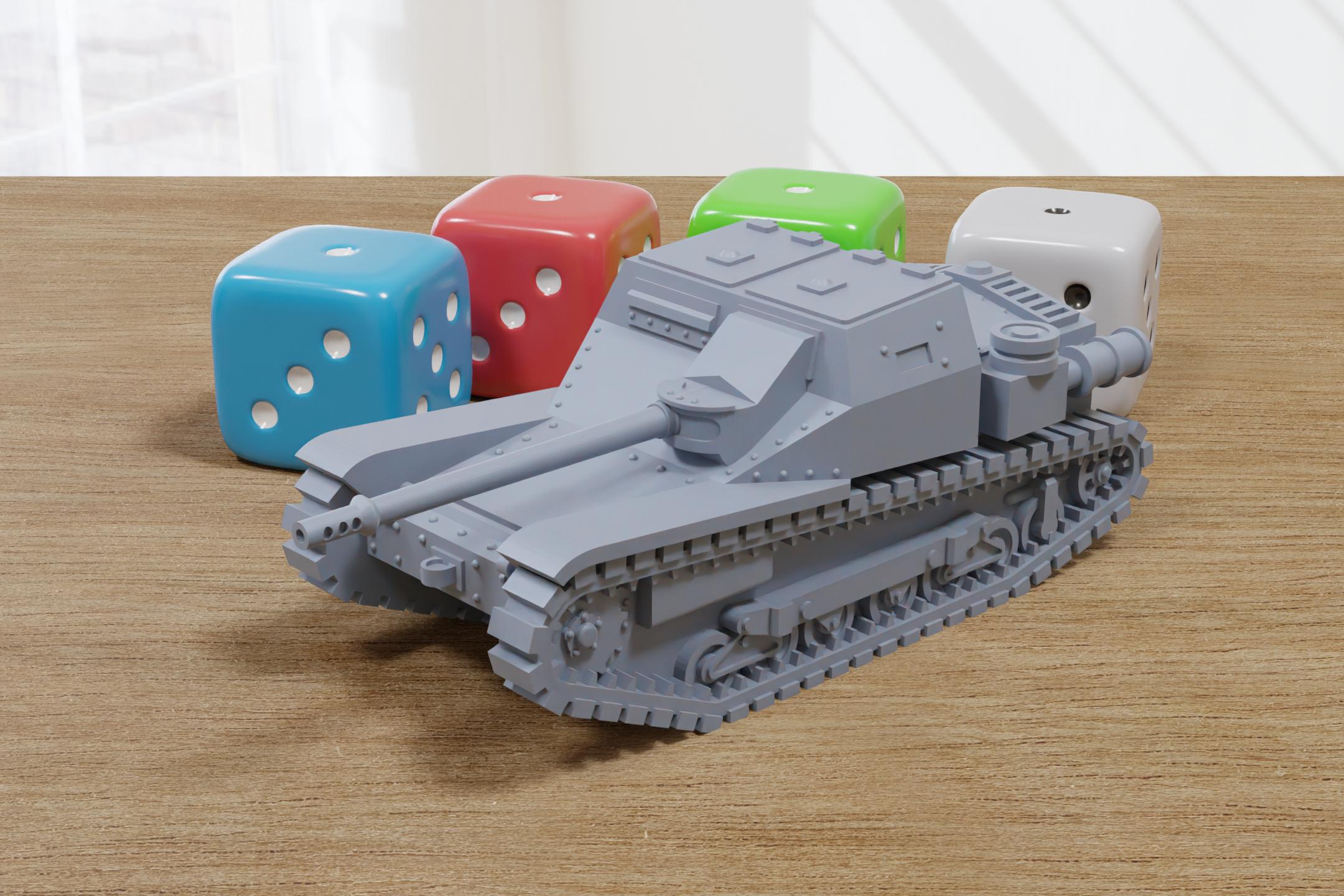 Carro Veloce L3.33 with 20mm gun - 3D Printed Miniature Wargaming Comb