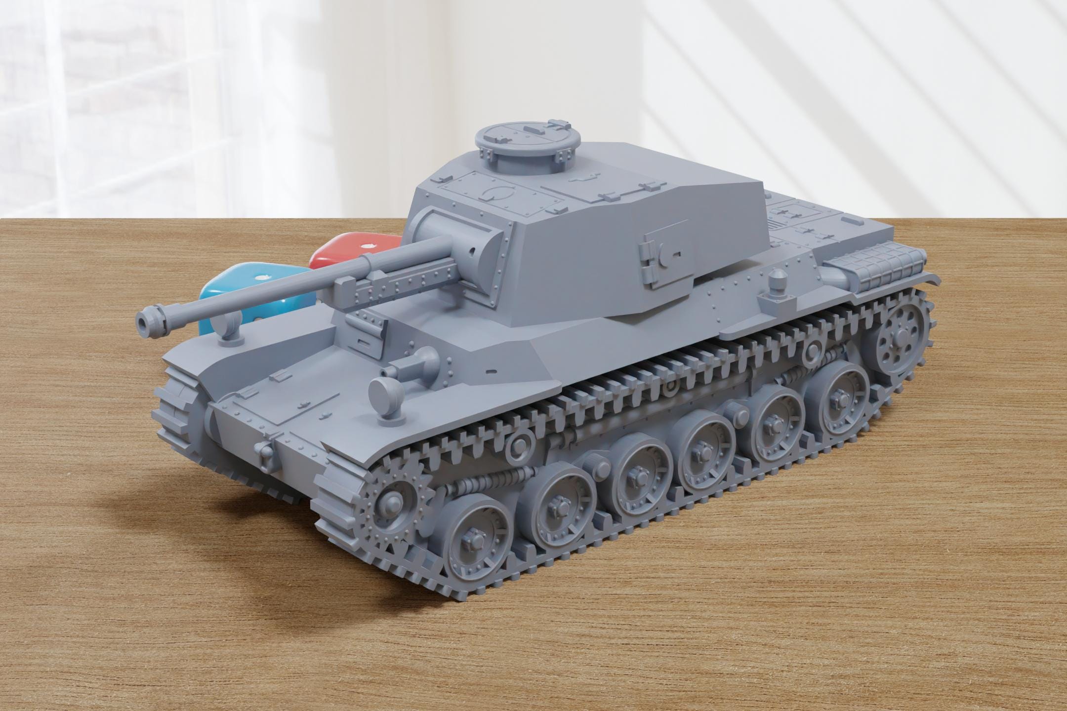Type 3 Medium Tank Chi-Nu - 3D Printed Miniature Wargaming Combat Vehi