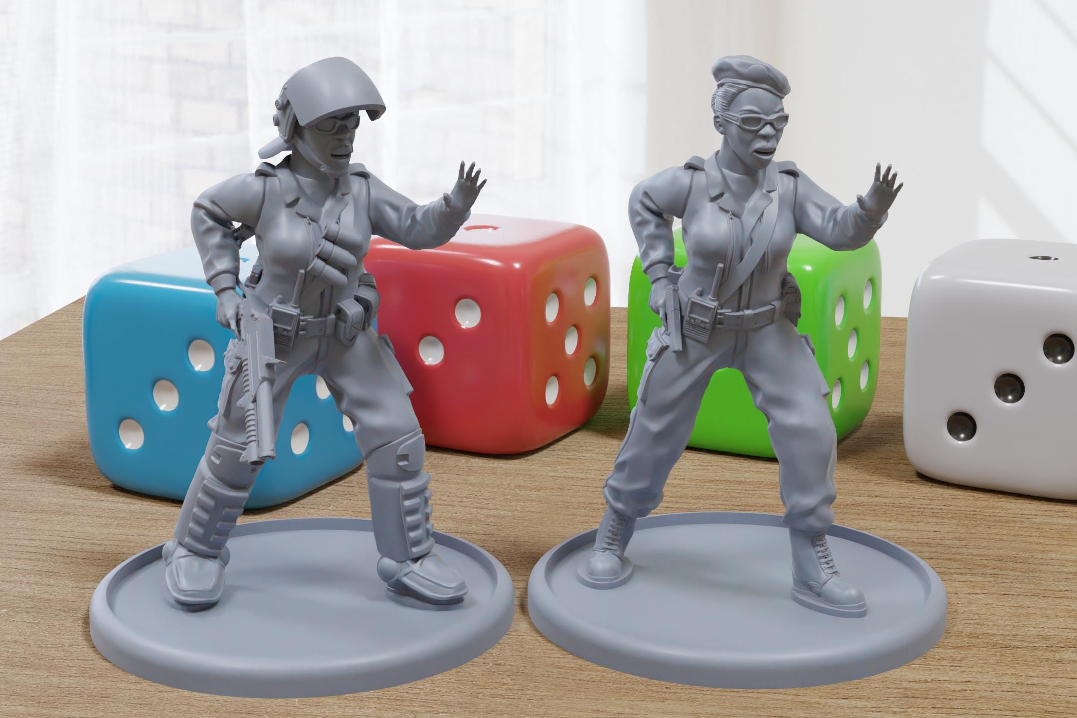 African Police Lady - Miniature Tabletop Wargaming - 3D Printed 28mm