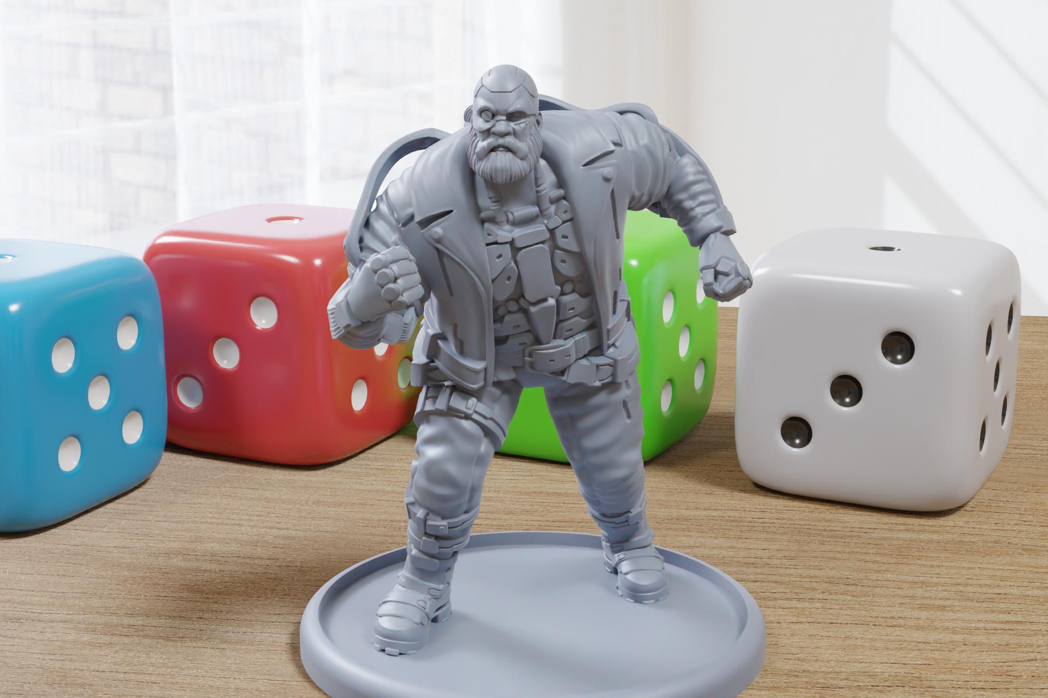 Volt - 3D Printed Mini - Cyberpunk / Sci-Fi - Tabletop Miniature Warga
