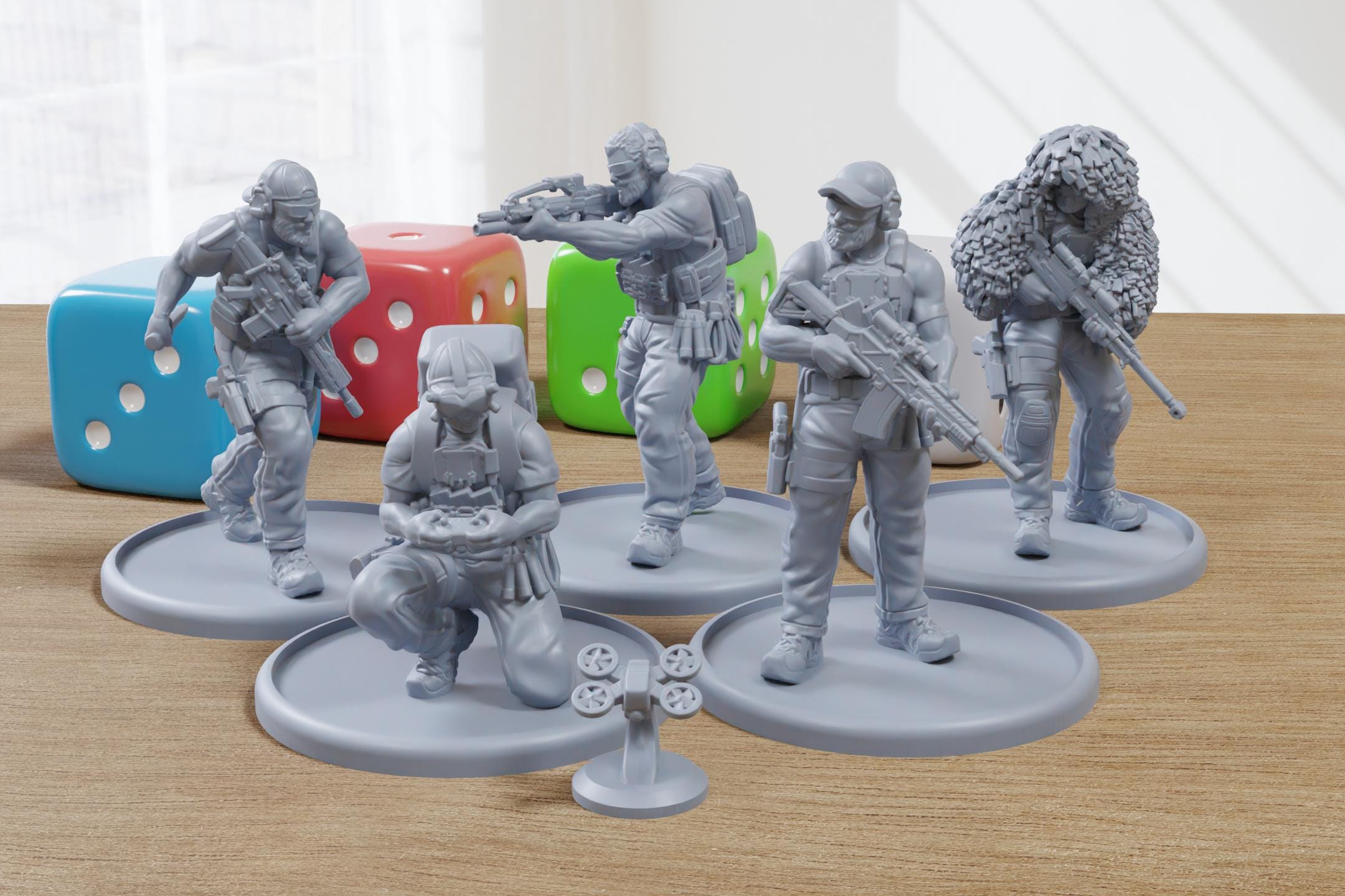 Wraith Company - 3D Printed - 28mm Scale - Miniature Wargaming Minifig