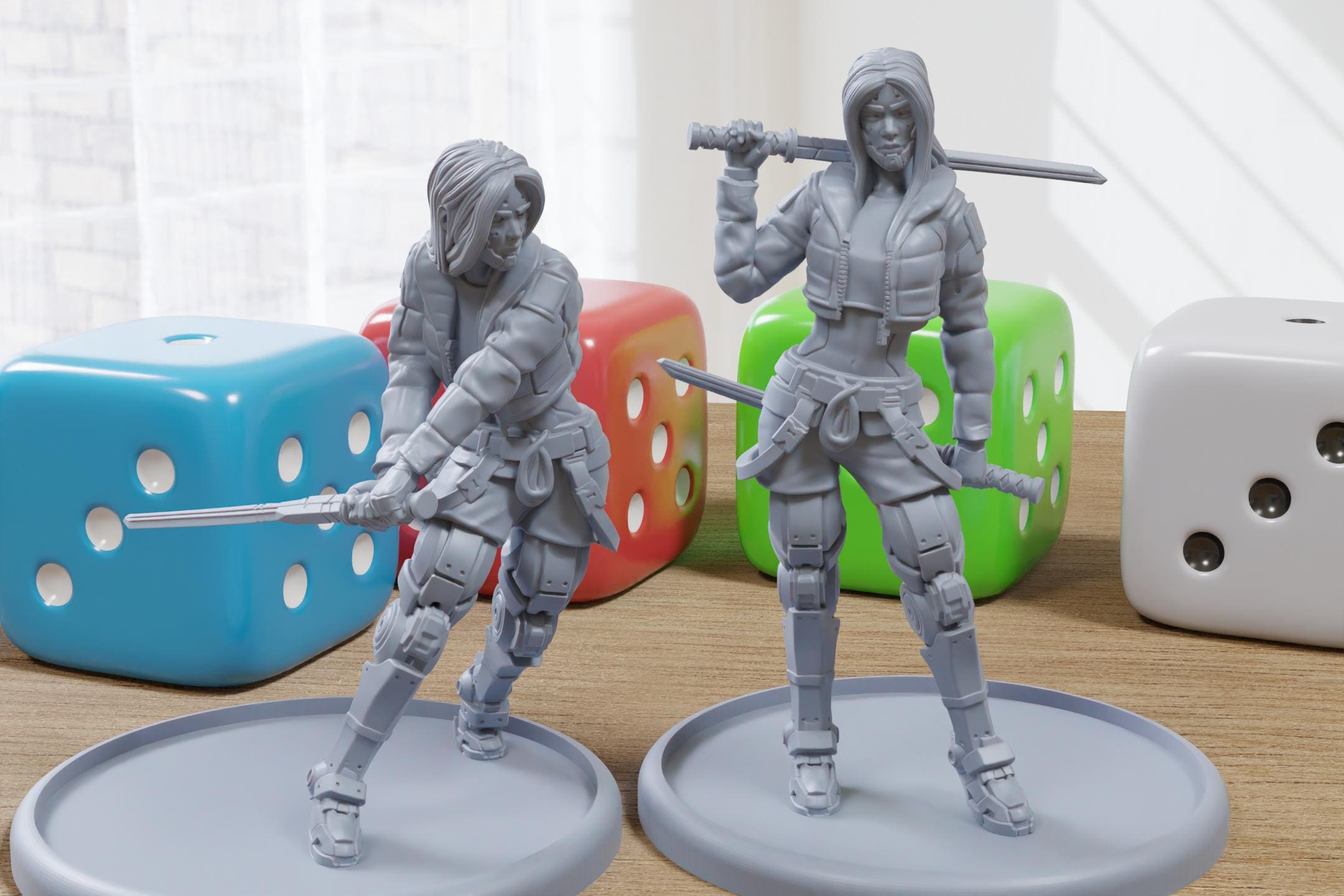 Emi - 3D Printed Mini - Cyberpunk / Sci-Fi - Tabletop Miniature Wargam