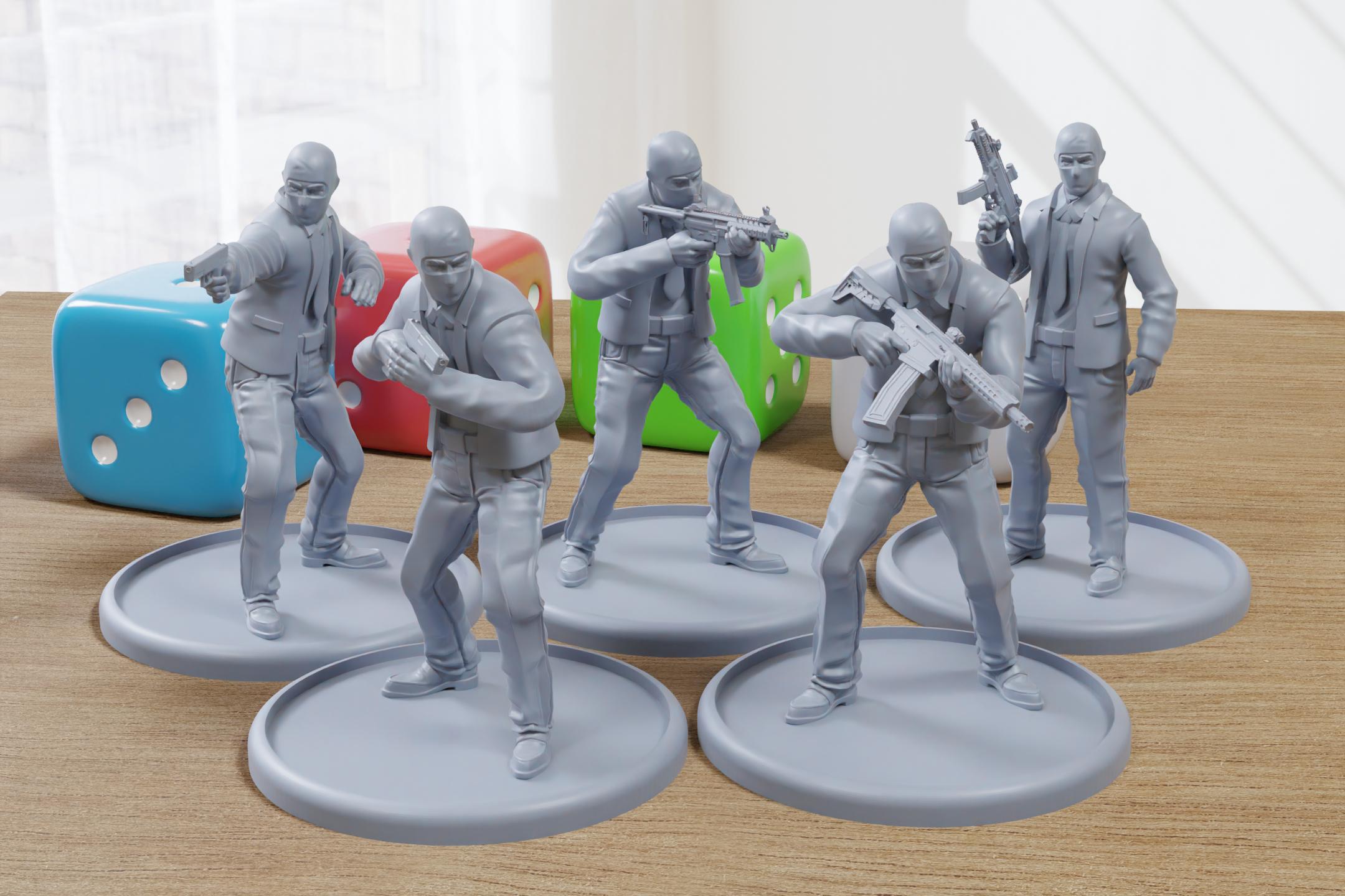 Continental Guards - 3D Printed - 28mm Scale - Miniature Wargaming Min