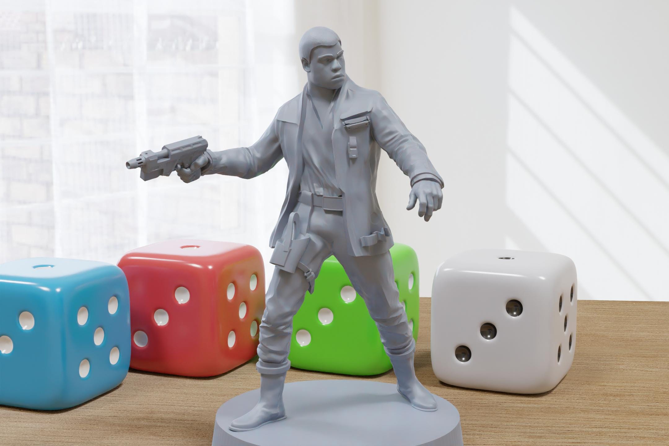 Finn - 35mm Scale Proxy Minifigure for Sci-Fi Tabletop Wargames like S