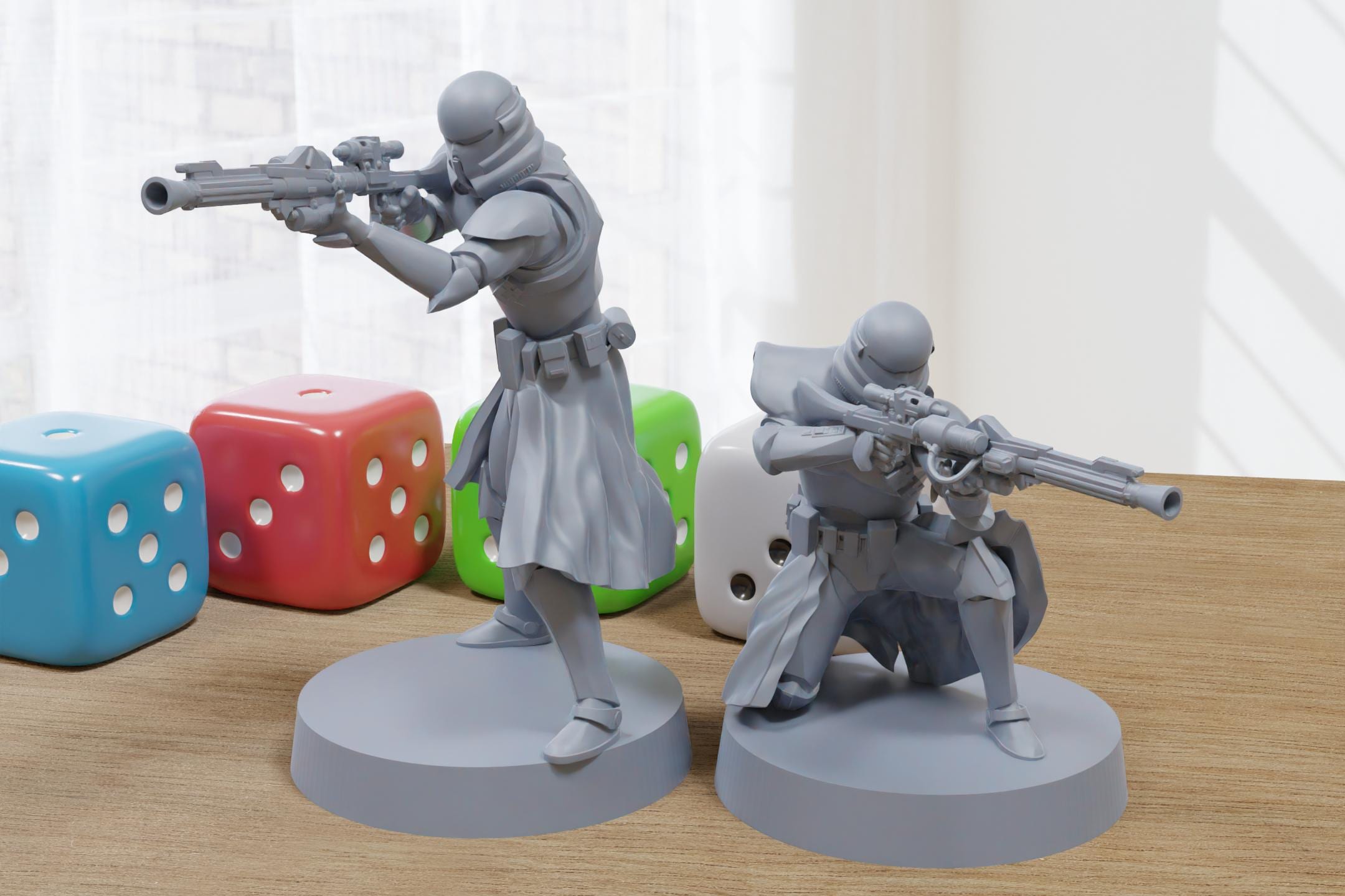Purge Troopers Duo - 35mm Scale Proxy Minifigure for Sci-Fi Tabletop W