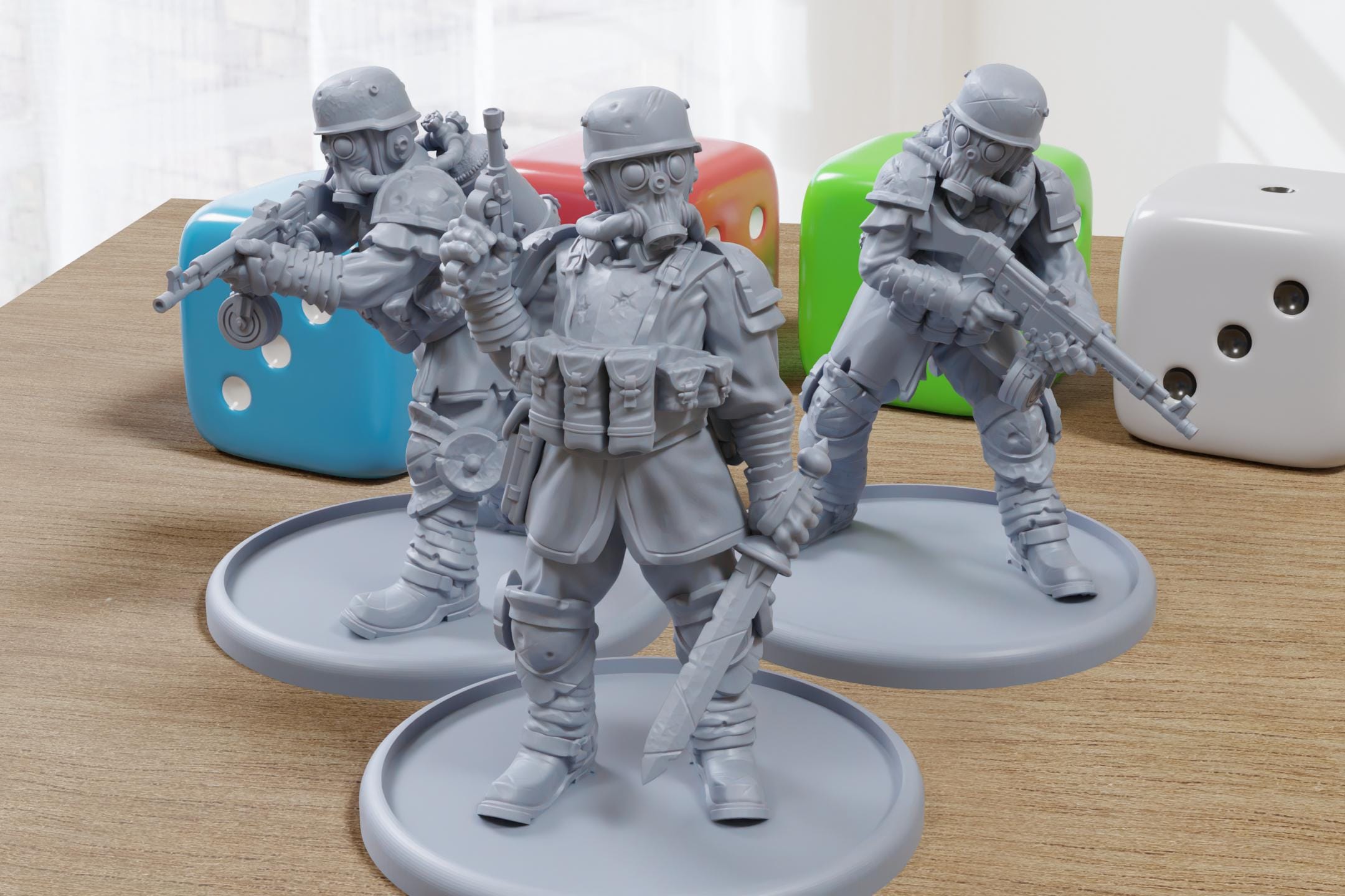 Heretic Marines - 28mm/32mm Scale 3D Printed Miniatures for Trench War