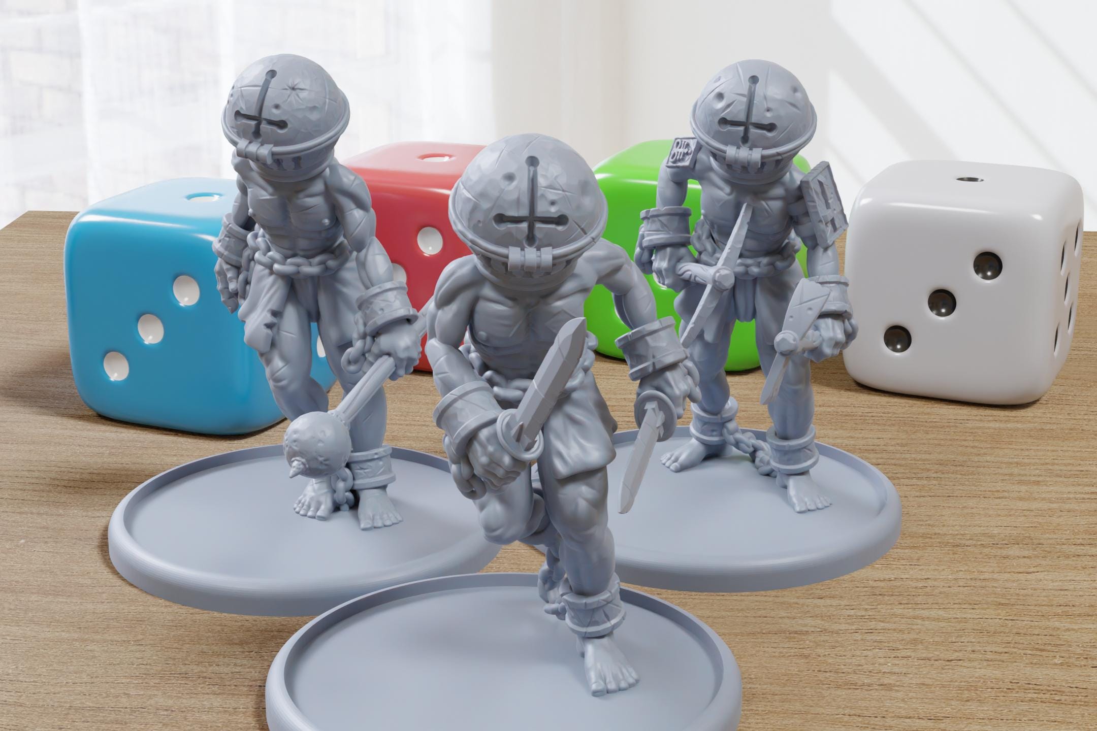 Heretic Slaves - 28mm/32mm Scale 3D Printed Miniatures for Trench Warf