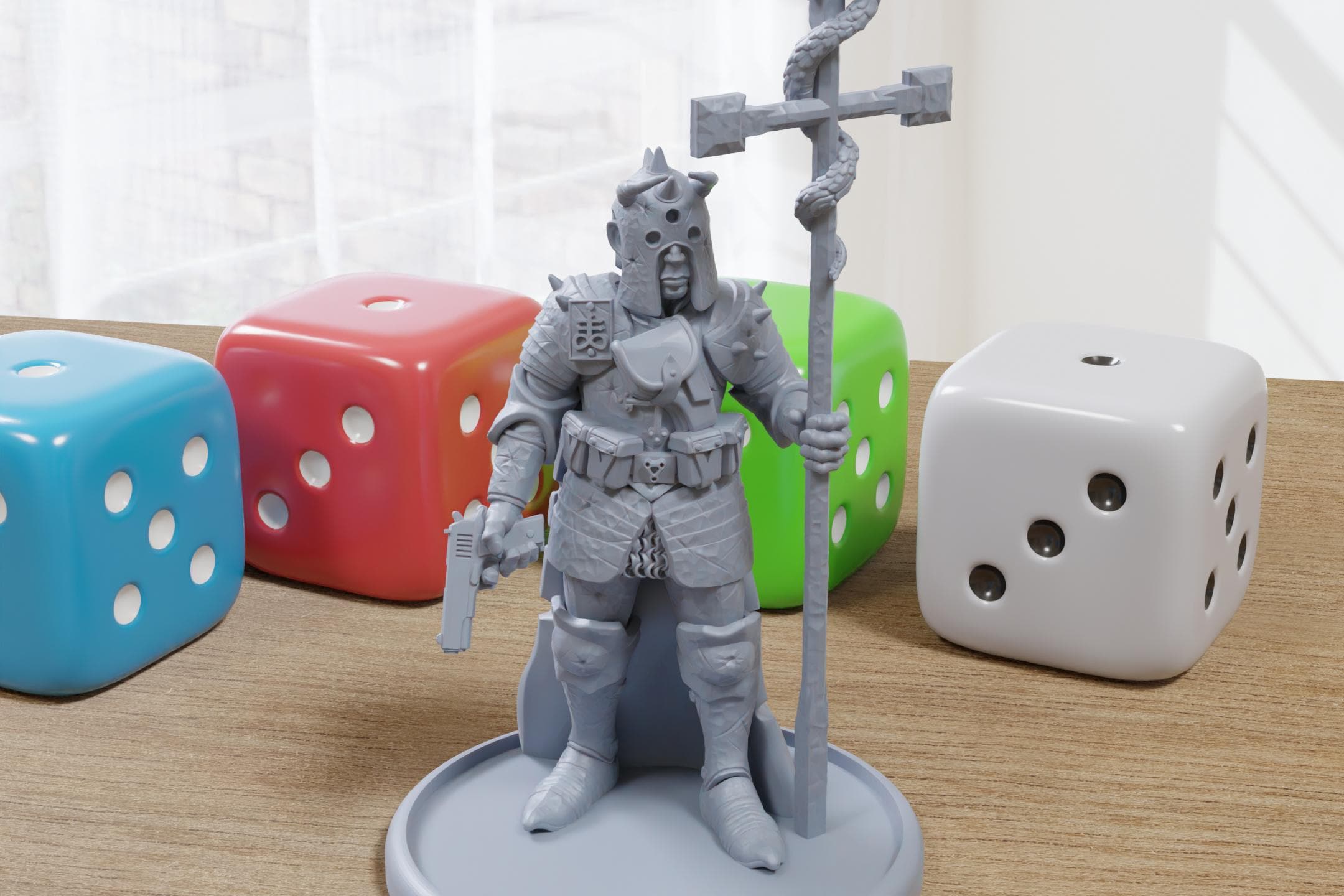 Heretic Hexen Priest - 28mm/32mm Scale 3D Printed Miniatures for Trenc