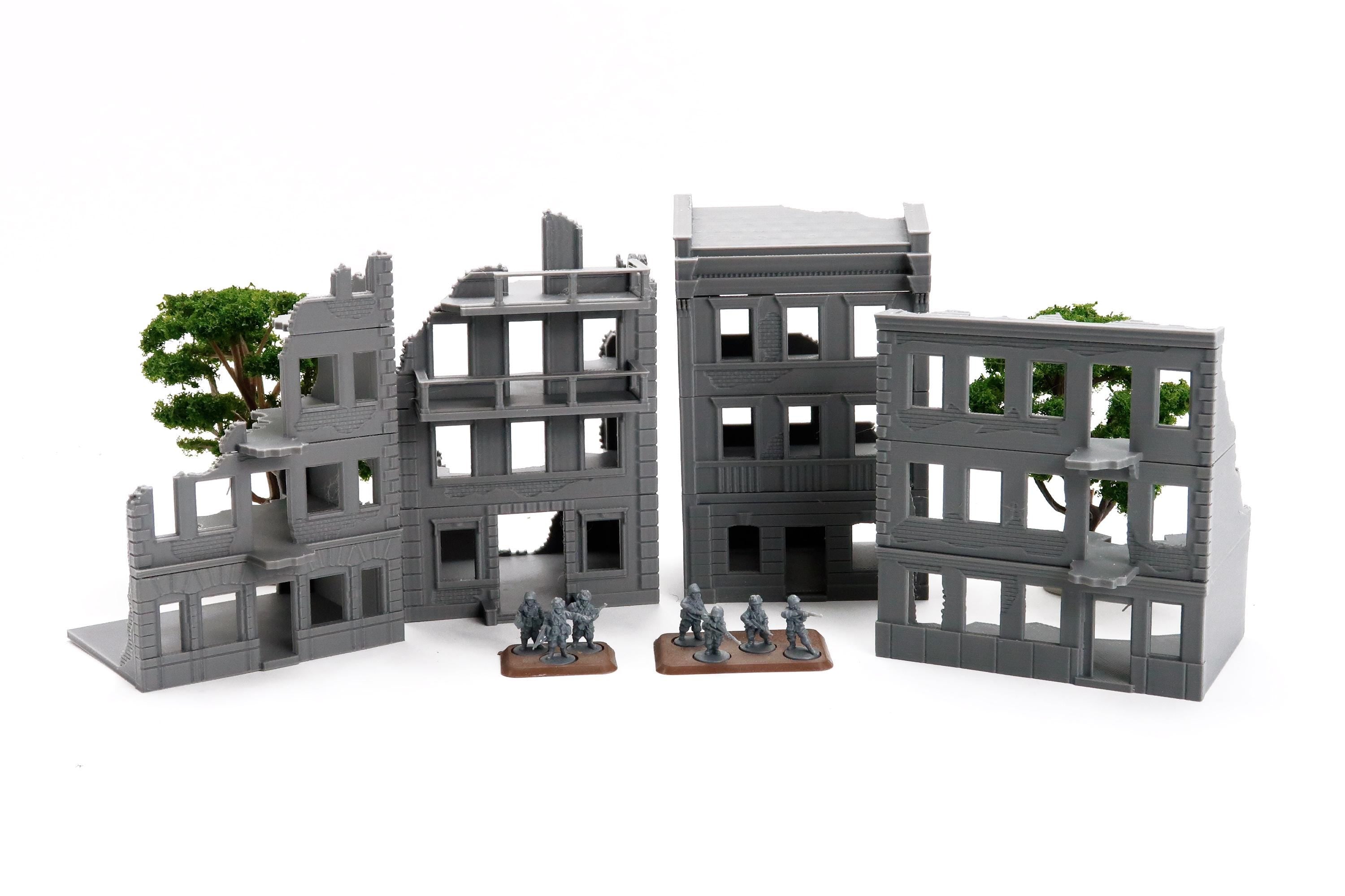 Stalingrad Ruined City Set - Volume 2 - 3D Printed Miniature Wargaming
