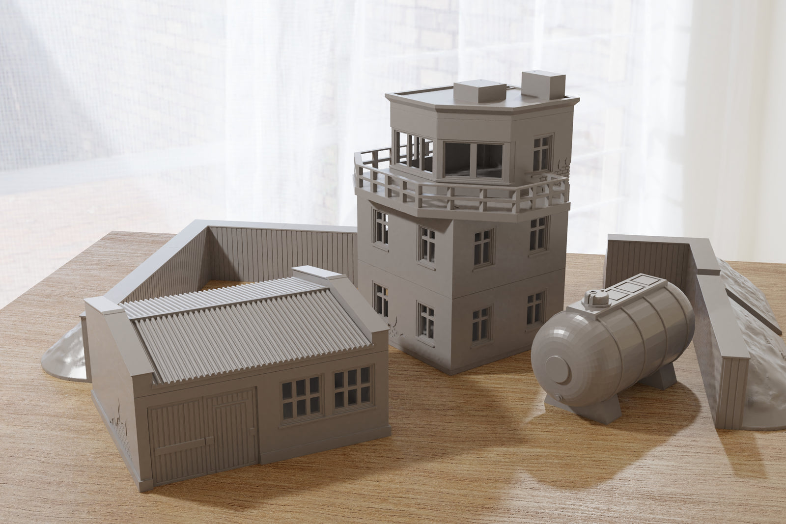 WW2 Airfield Set - Digital Download .STL Files for 3D Printing