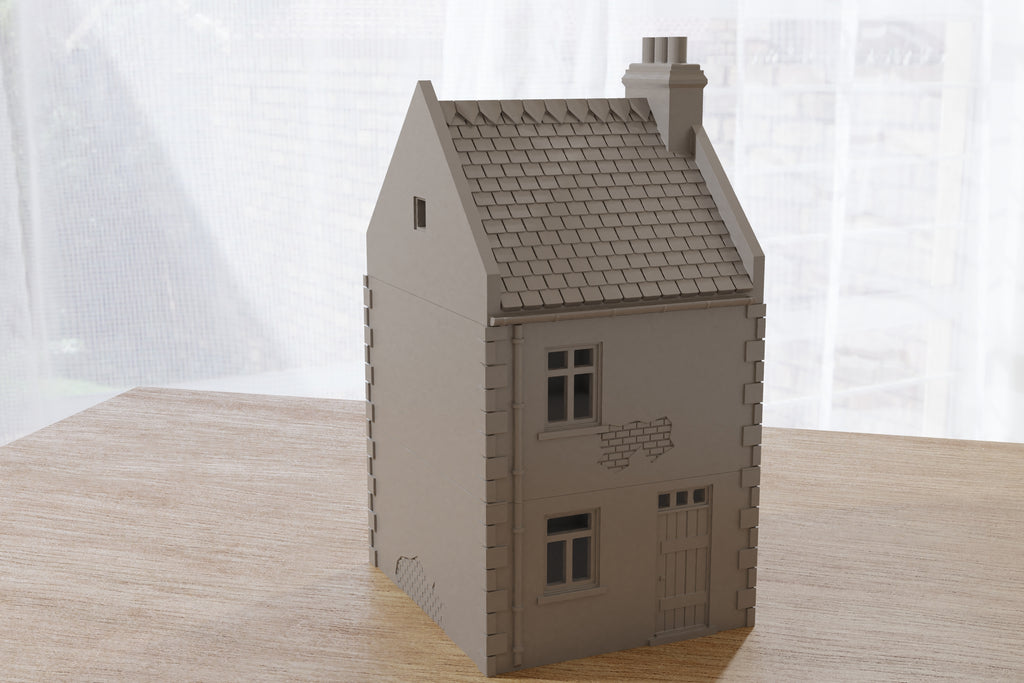 Normandy Commercial Row House T2 - Digital Download .STL Files for 3D