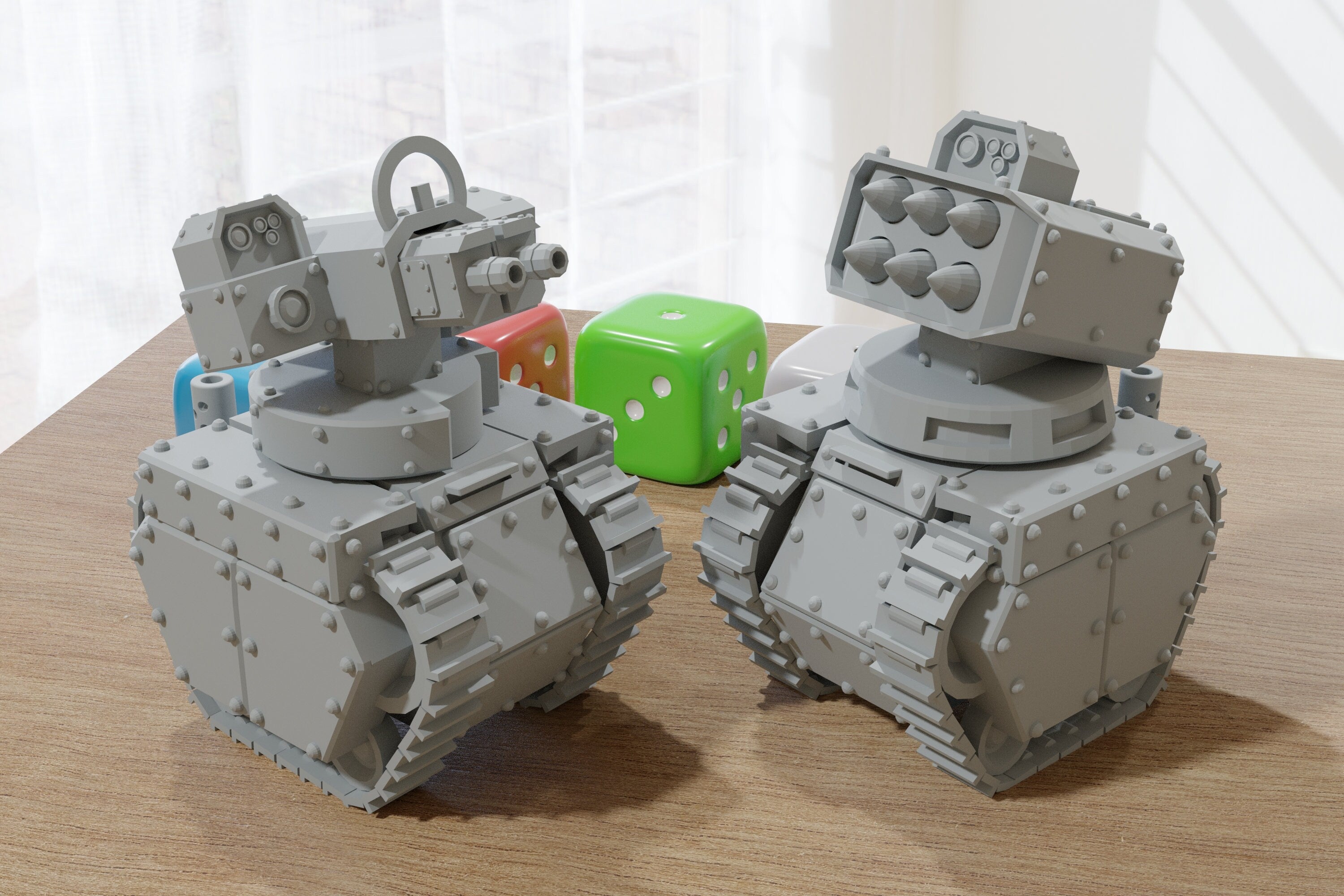 Sentry Bot Tanks - Resin 3D Printed Vehicles 28mm Scale for Tabletop R