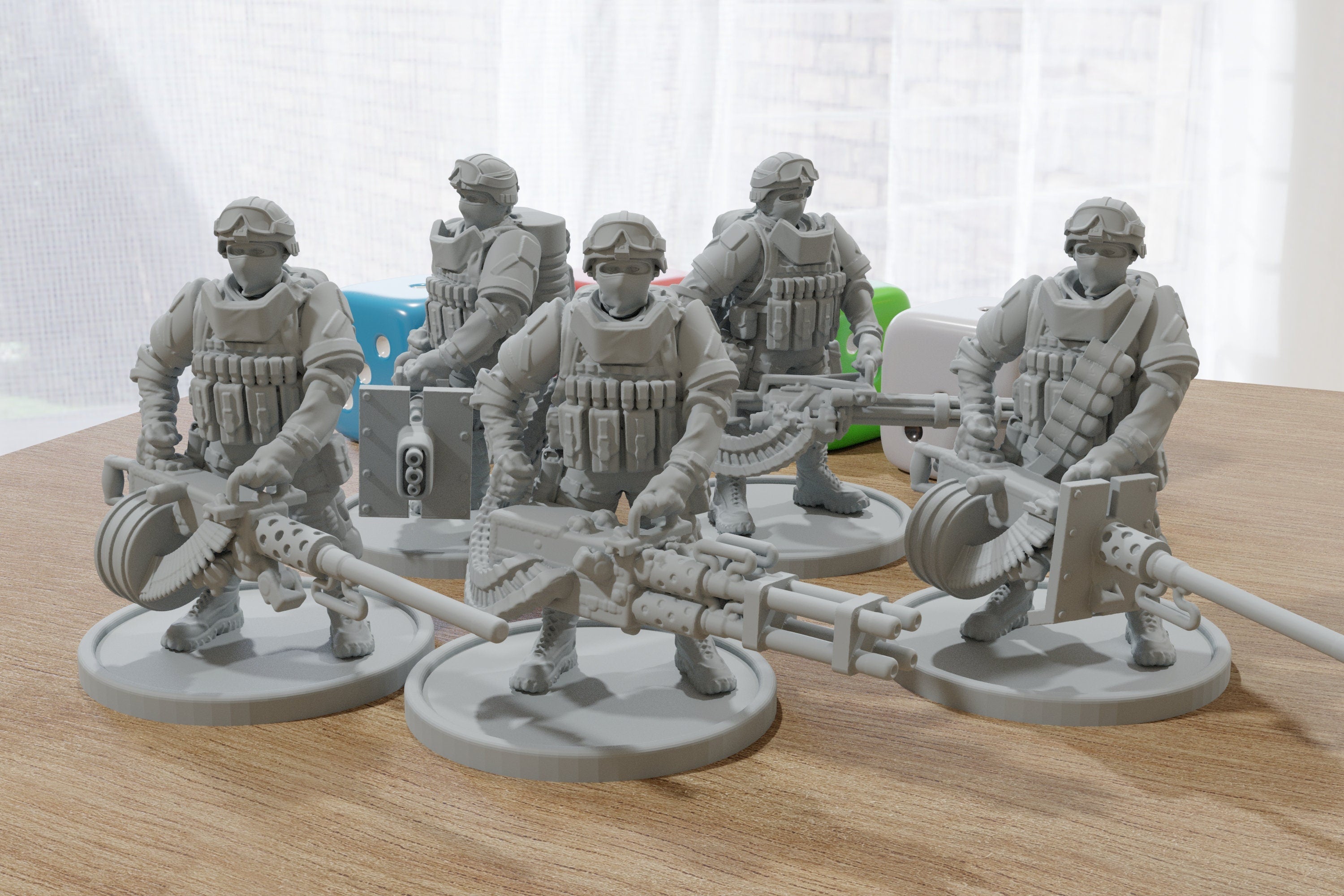 Heavy Guns Squad A - 28mm/32mm Modern Wargaming Miniature for Tabletop