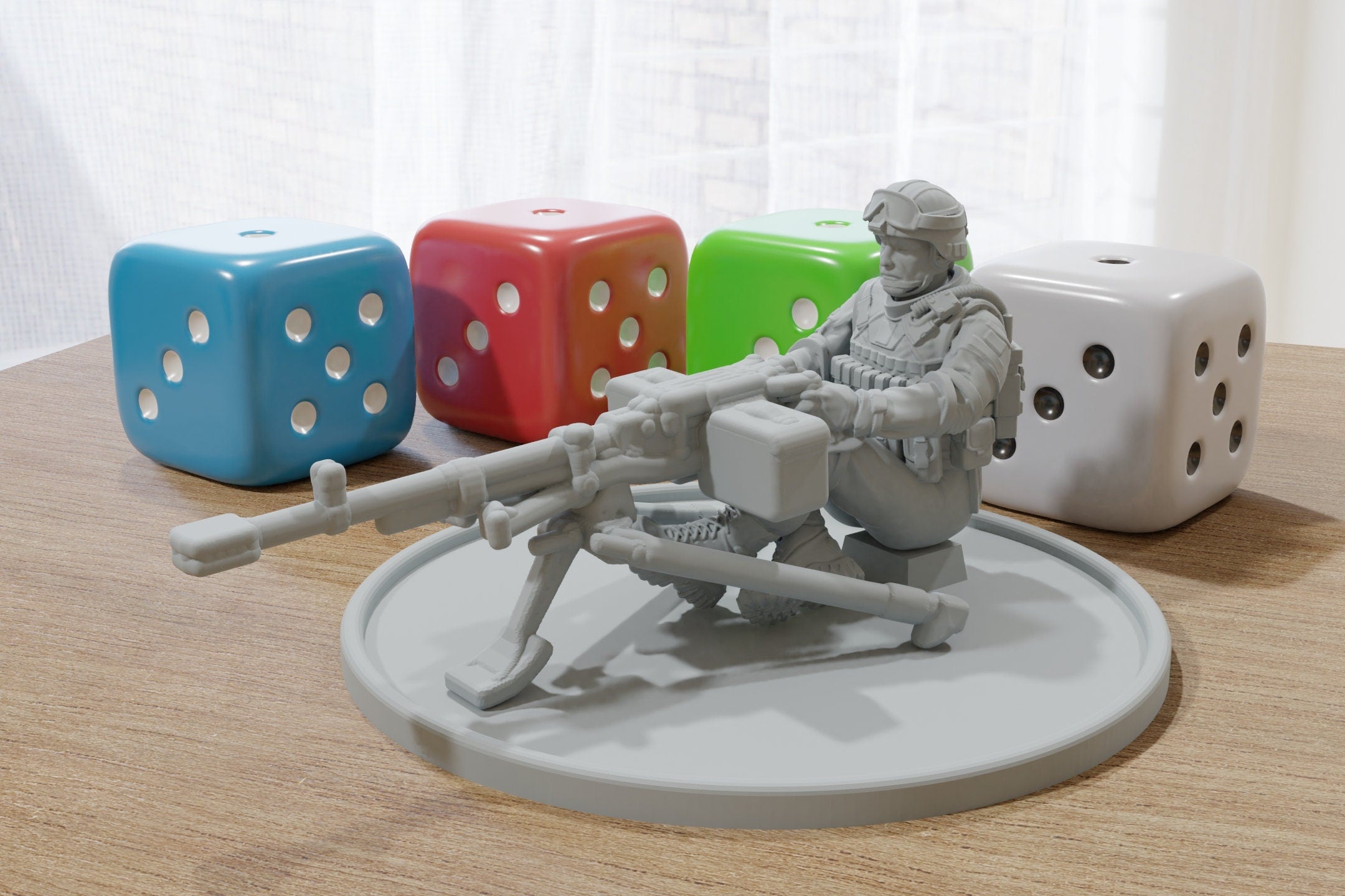 Heavy Gunner 28mm/32mm Minifigure - Modern Wargaming Miniature for Tab