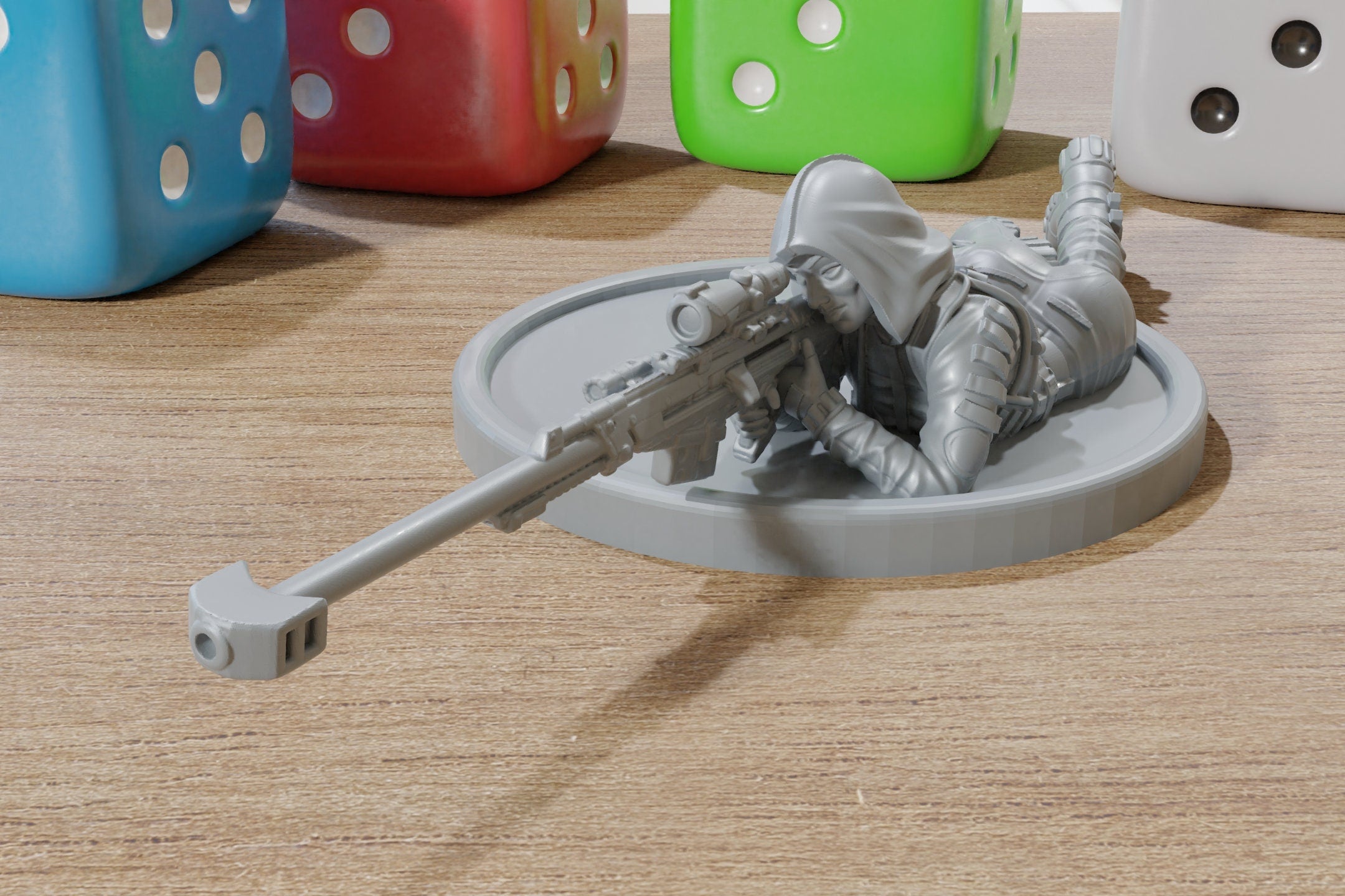 Female Stalker Sniper - 28mm / 32mm - Post-Apocalyptical Miniature for