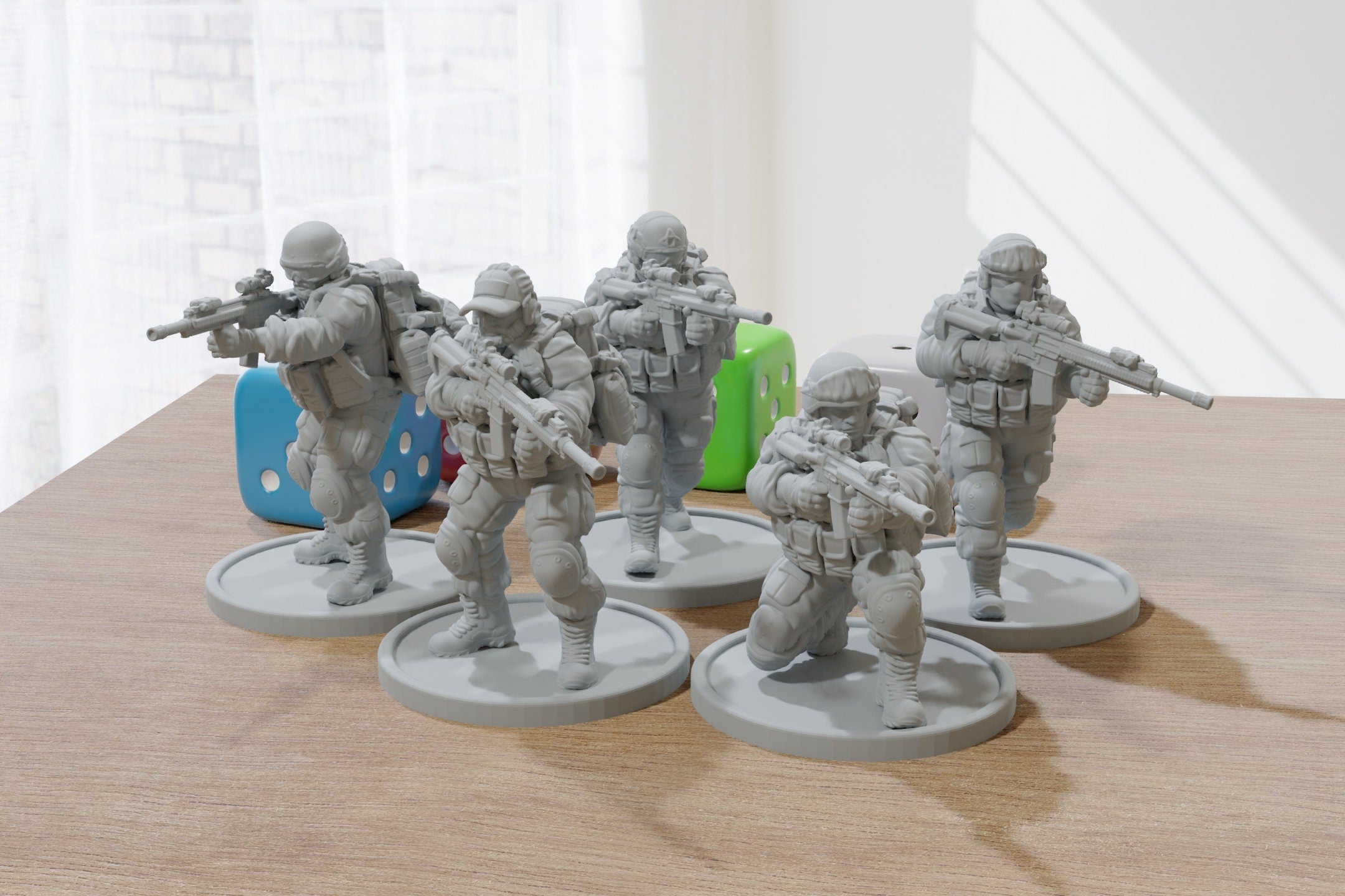 US Marine Corps Squad - Five - Modern Wargaming Miniatures for Tableto
