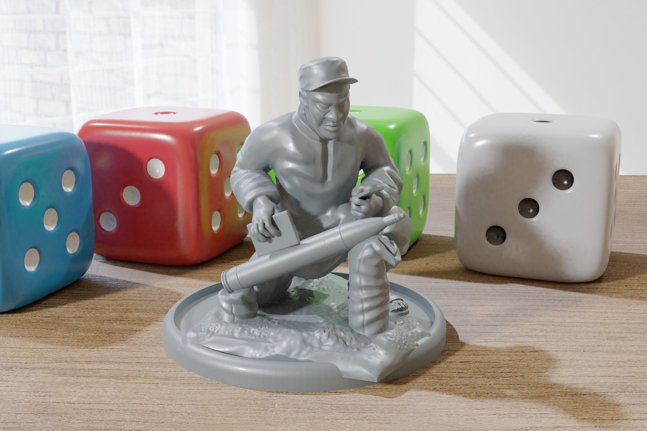 107mm Rocket Crewman - Modern Wargaming Miniatures for Tabletop RPG