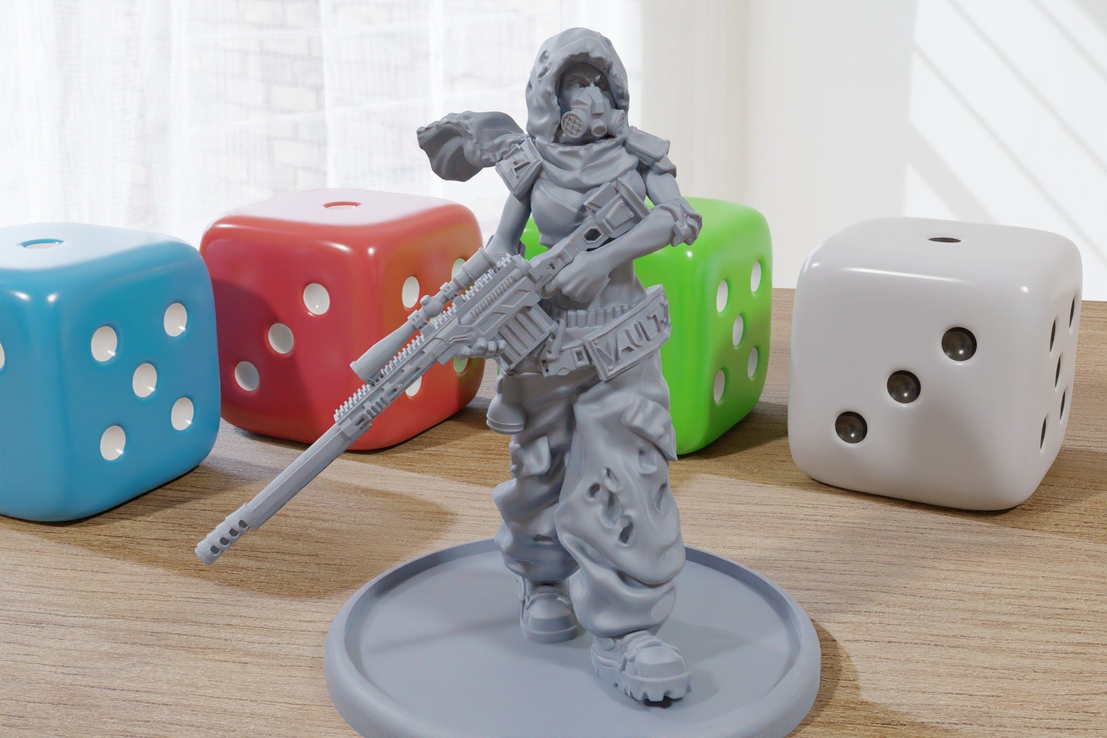 Night Owl Female Sniper Stalker - 3D Printed Minifigures for Post Apoc