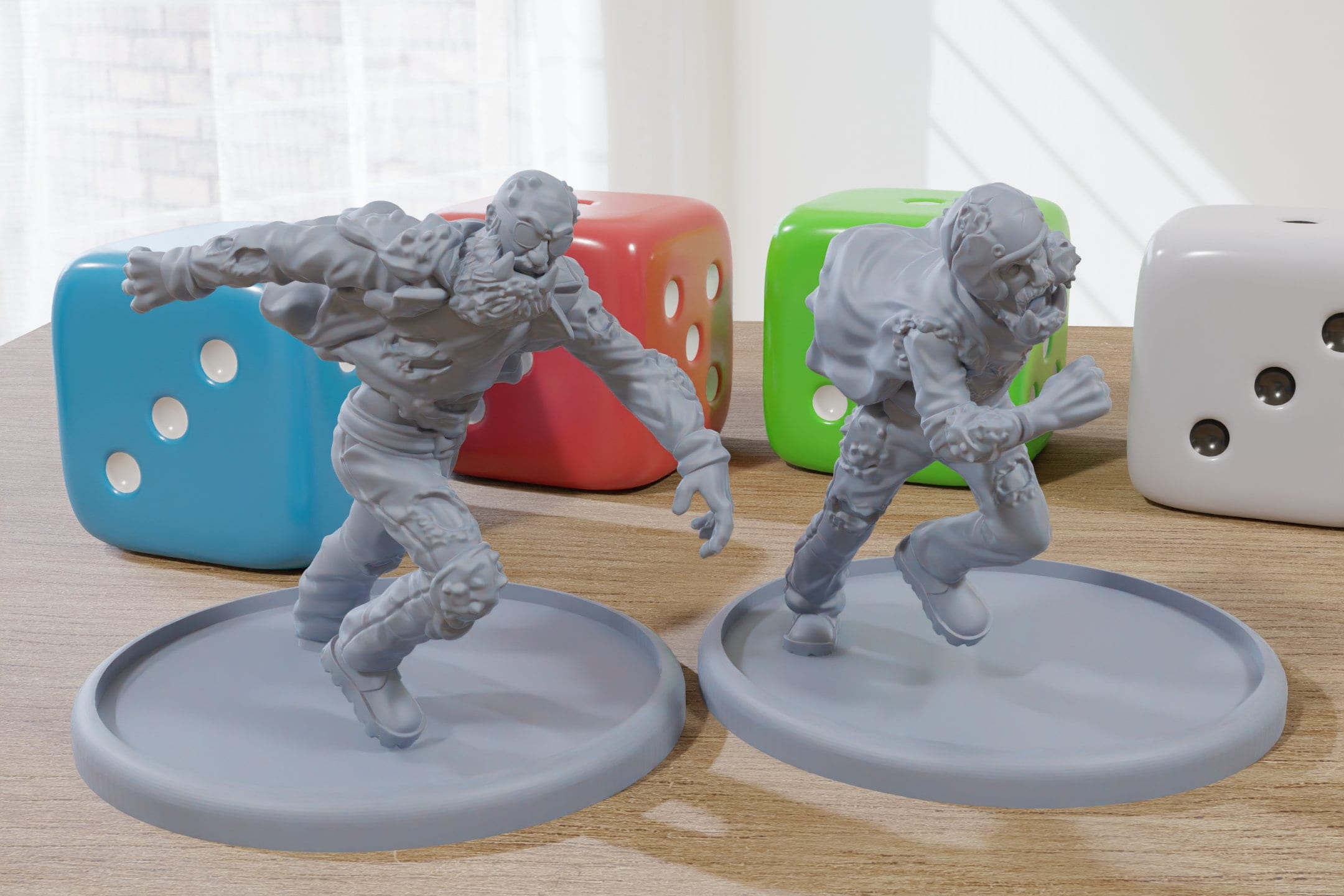 Rider Zombie Horde - 3D Printed Minifigures for Post Apocalyptic Minia