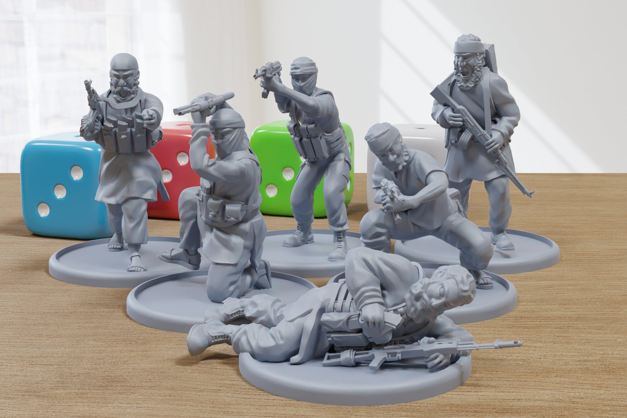 MENA Rebels Squad Bravo - Modern Wargaming Miniatures for Tabletop RPG