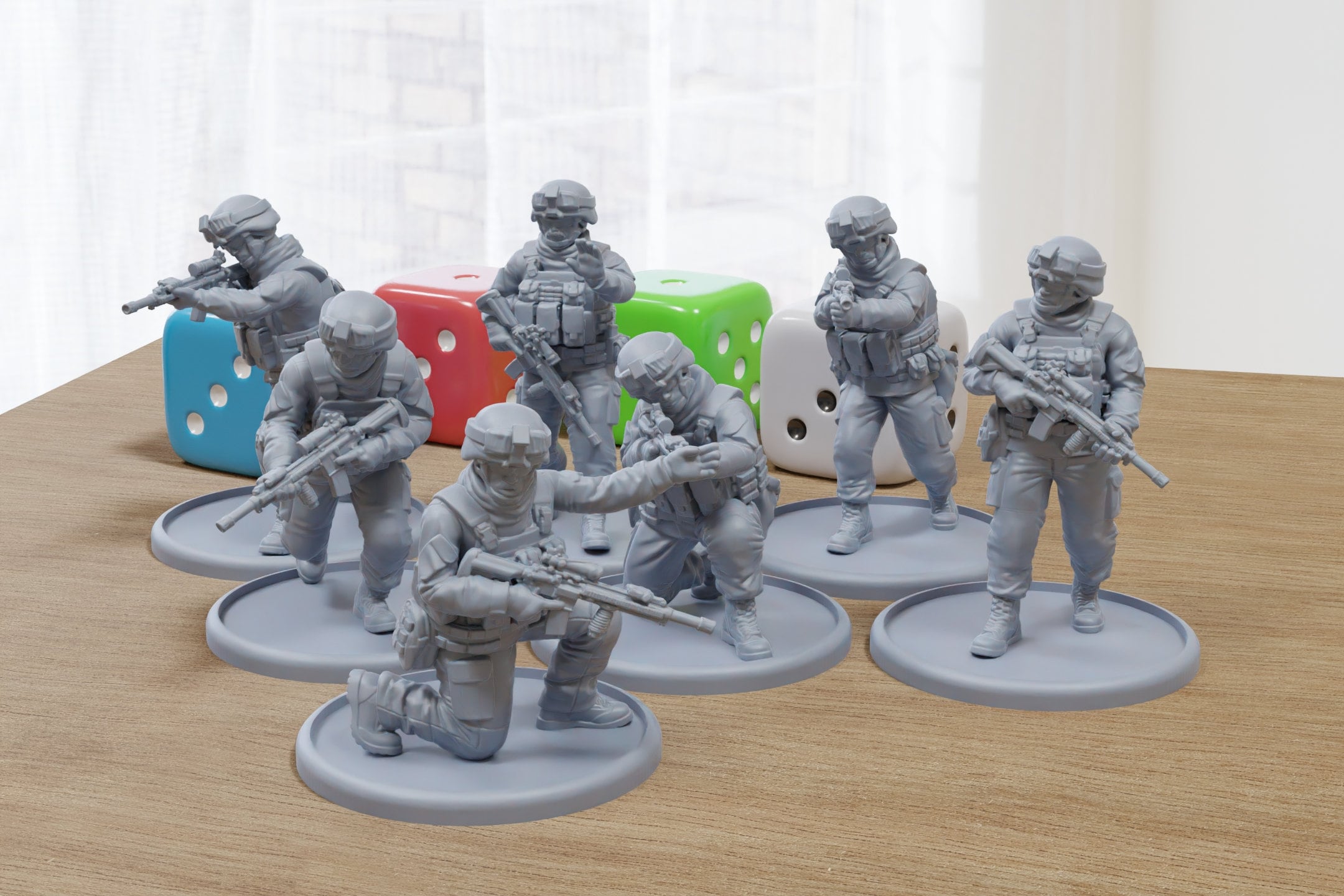 USMC Rifle Squad - Modern Wargaming Miniatures for Tabletop RPG - 28mm