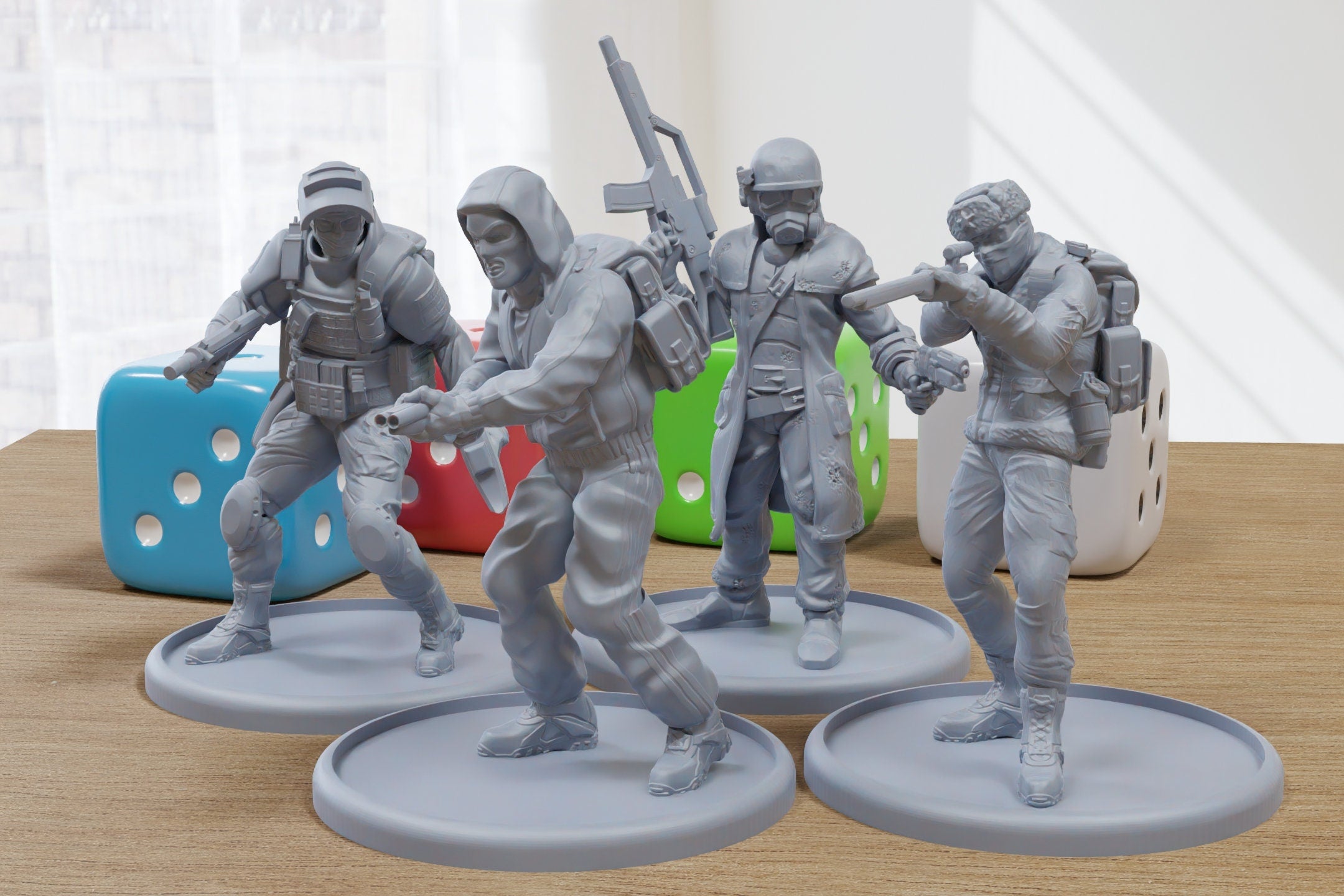Zone Bandidts - 3D Printed Minifigures - Post Apocalyptic Miniature fo