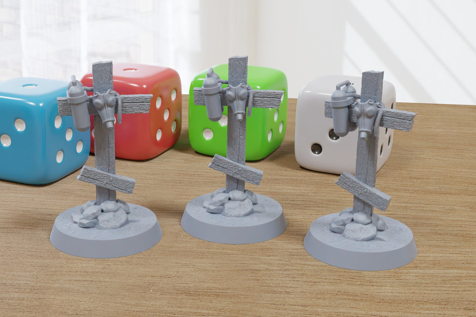 Stalker Graves - 3D Printed Terrain Tokens - Post Apocalyptic Miniatur