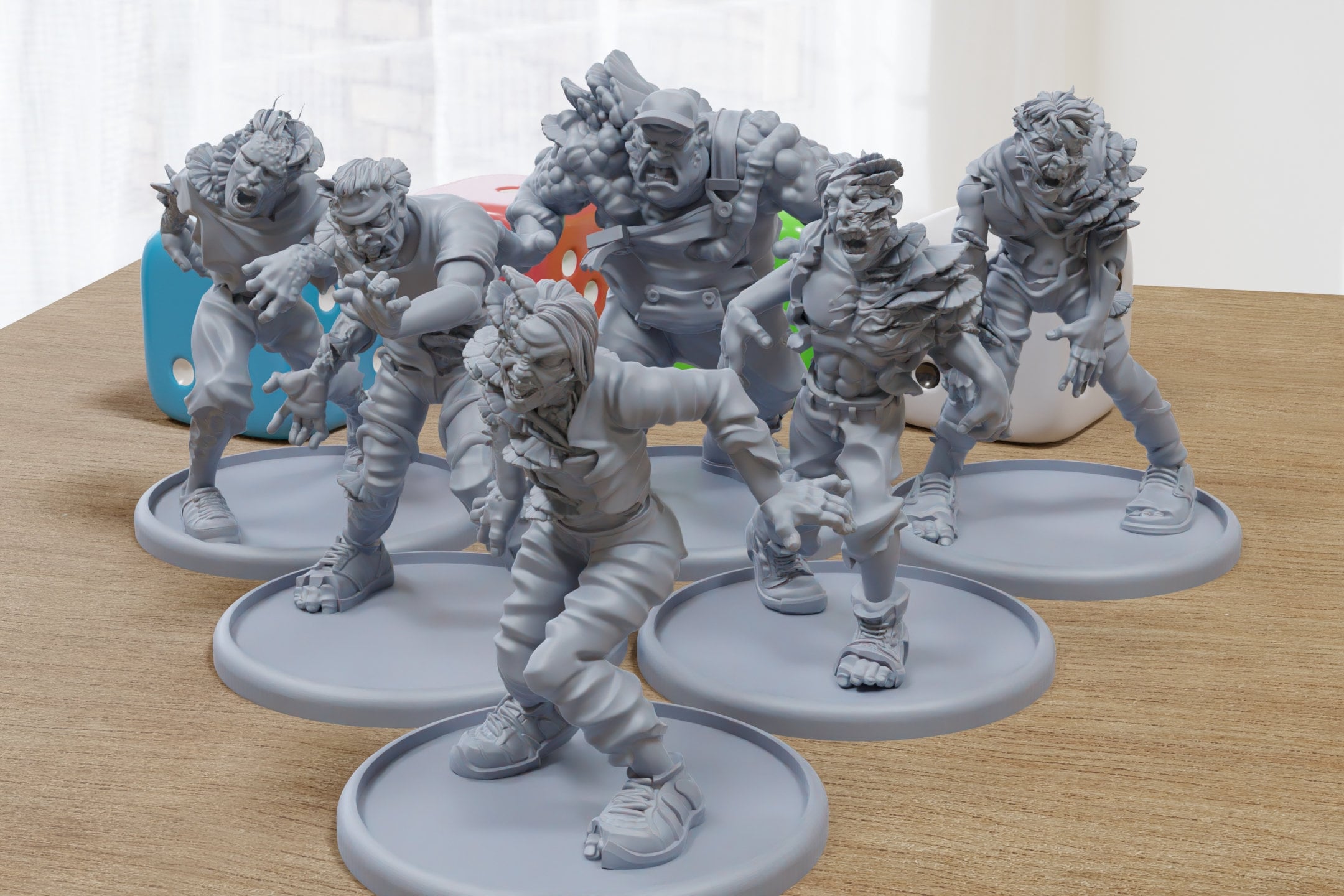 Infected Scum Zombies - 3D Printed Minifigures for Zombie Post Apocaly