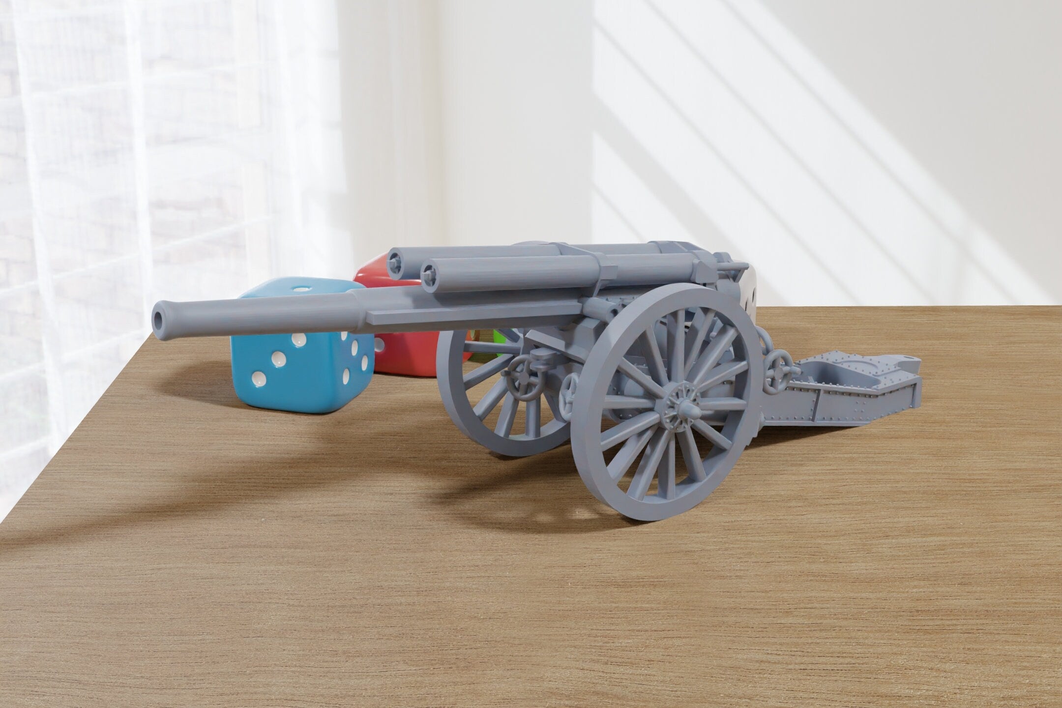 BL 60 pound carriage Mark I WW1 British 5 inch heavy field gun - 3D Re